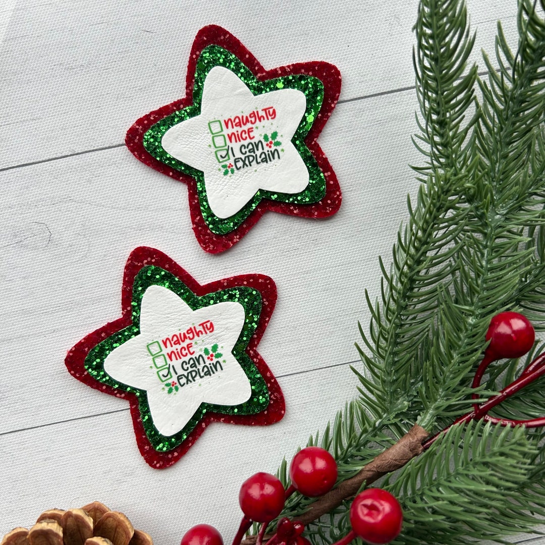 Christmas Nice List Badge Xmas Naughty List Believe in Santa Christmas ...