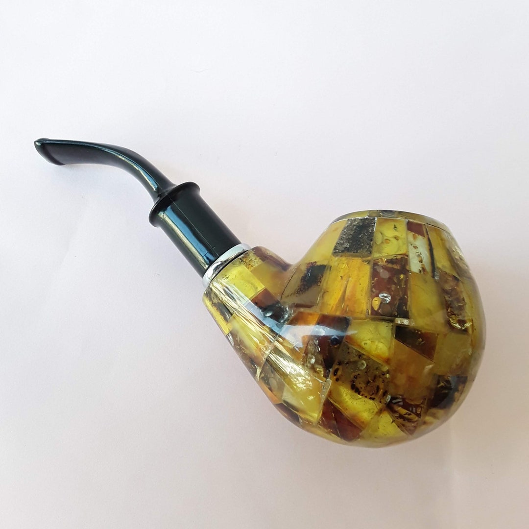 Smoking Amber Pipe, Tobacco Pipe, Collectible Gemstone Amber Pipe for ...