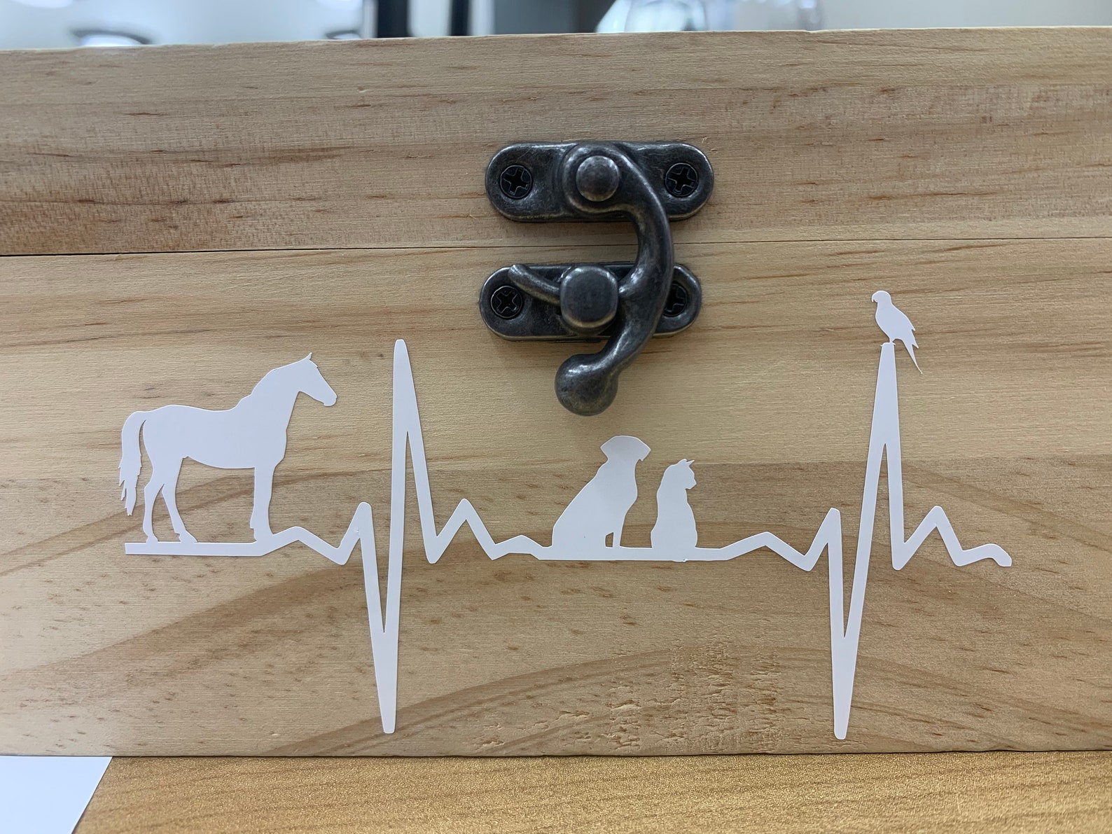 Veterinary Student Vinyl Decal | Animal ECG Silhouette Decal - Etsy