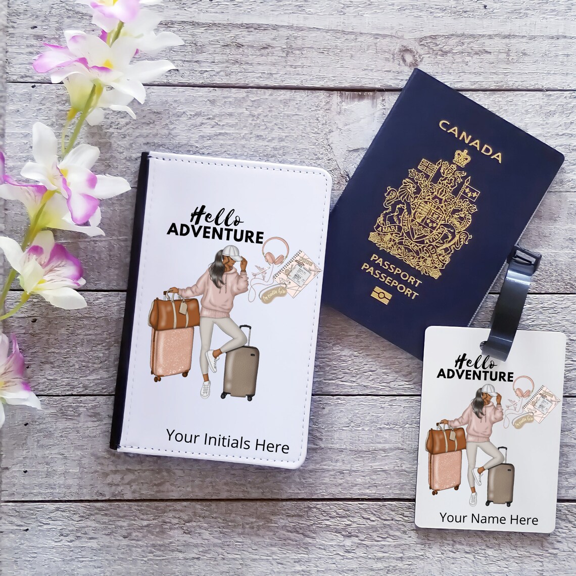 Hello Adventure Passport Holder- Passport Cover Personalized ...