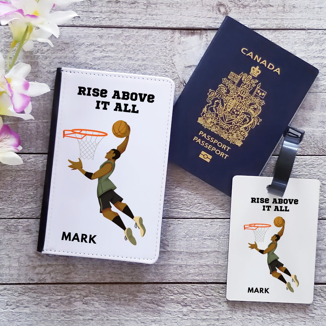 BASKETBALL Sports Passport Holder- Passport Cover Personalized ...