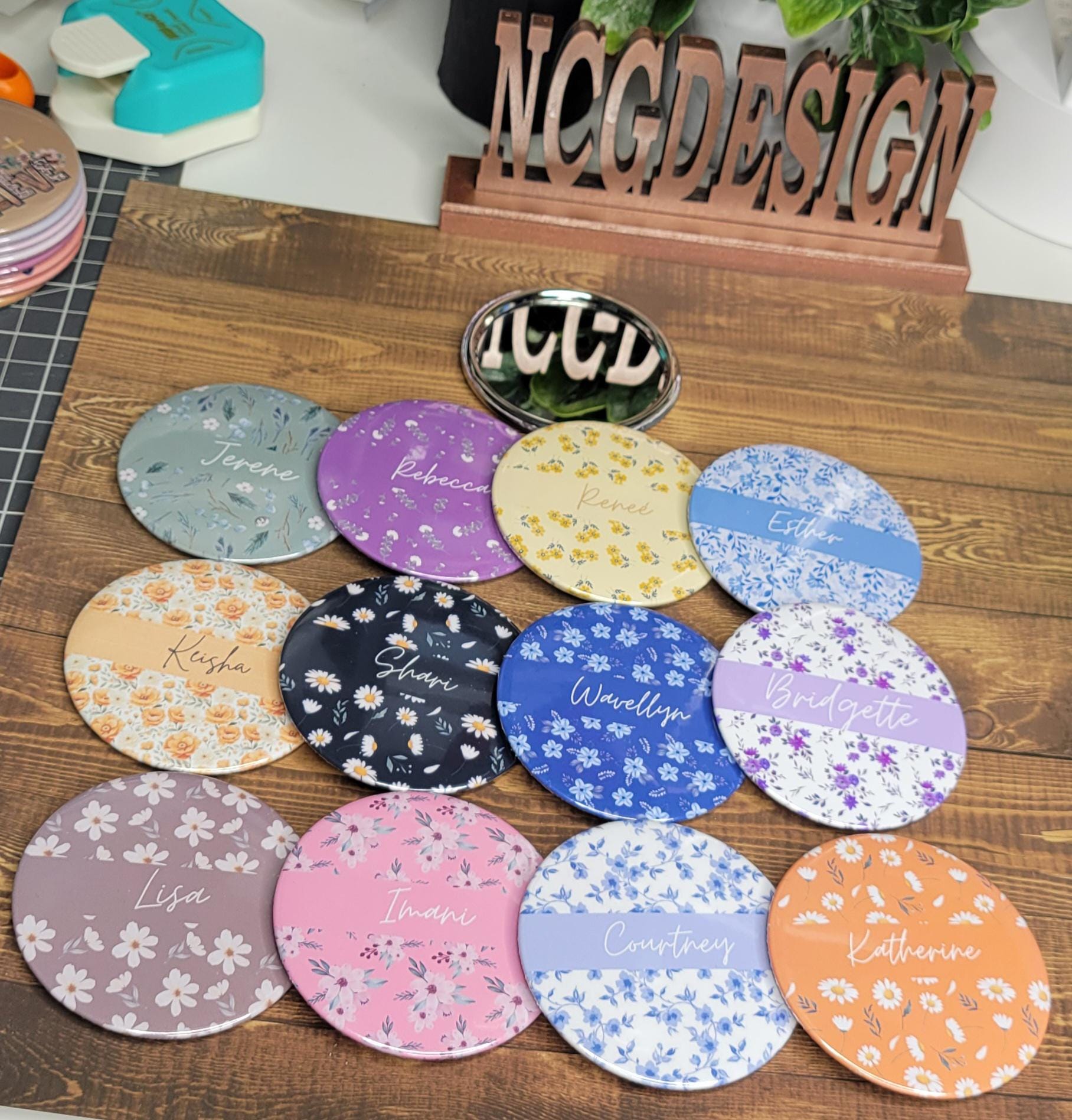 Personalized Pocket Mirror | Custom Compact Mirror Gift for Her ...
