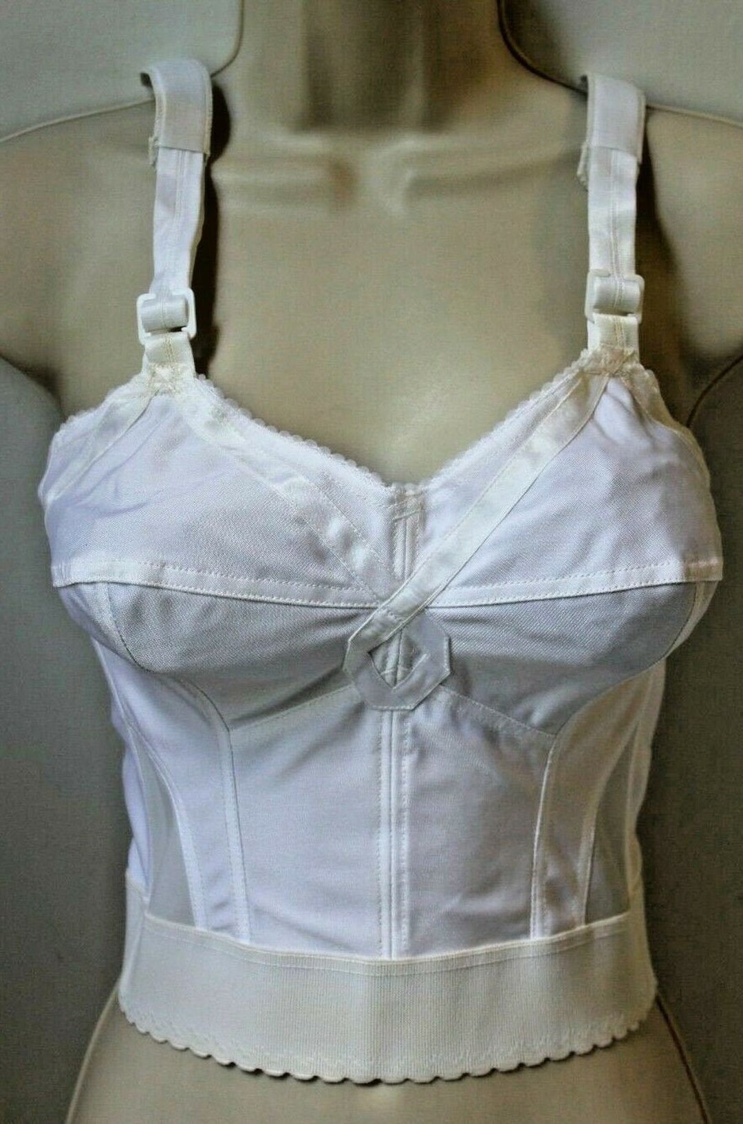 Longline Magic Loop Wirefree Bra Bustier Corset Rare Item!!! 1950's ...