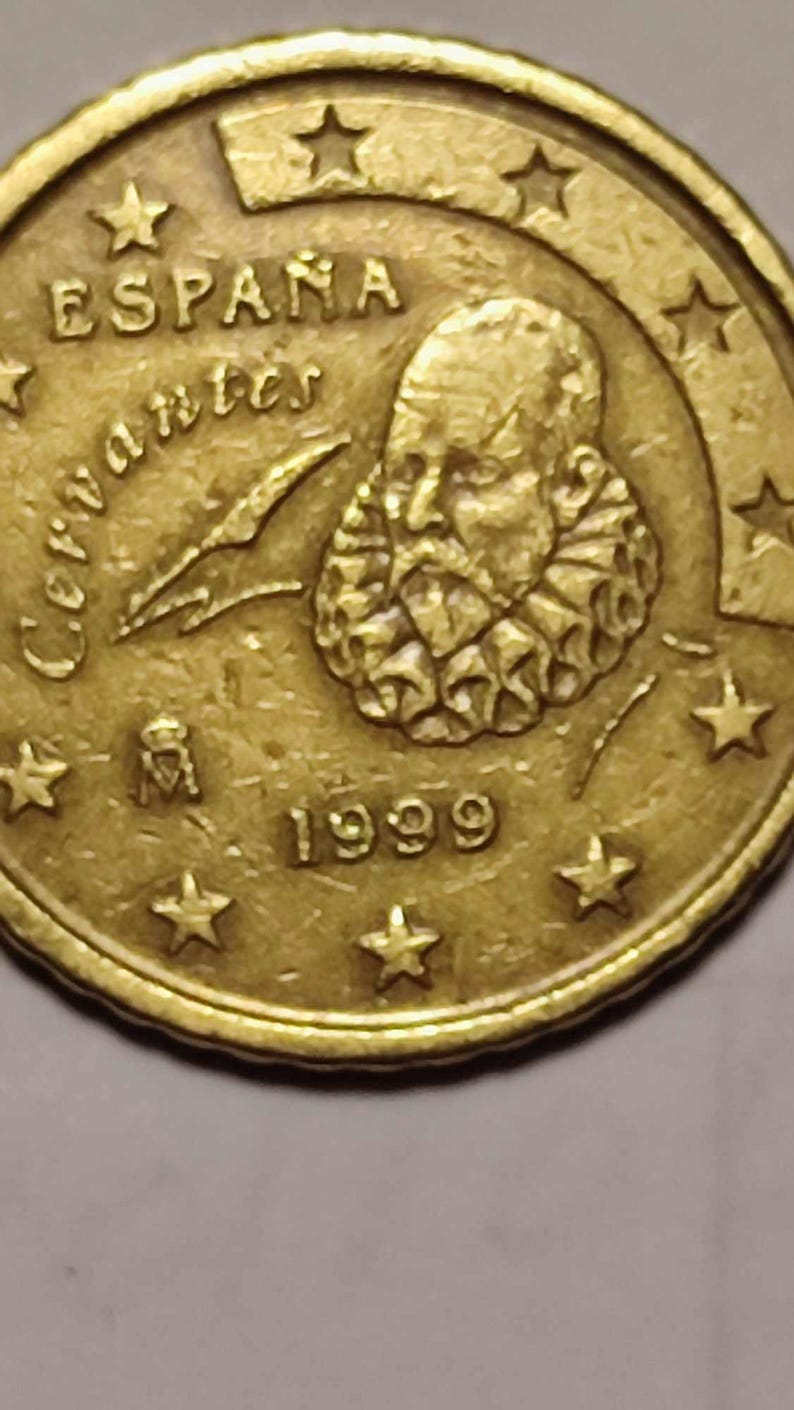 Rare Coin, 50 Cent Euro Coin 1999 Spain - Etsy Ireland
