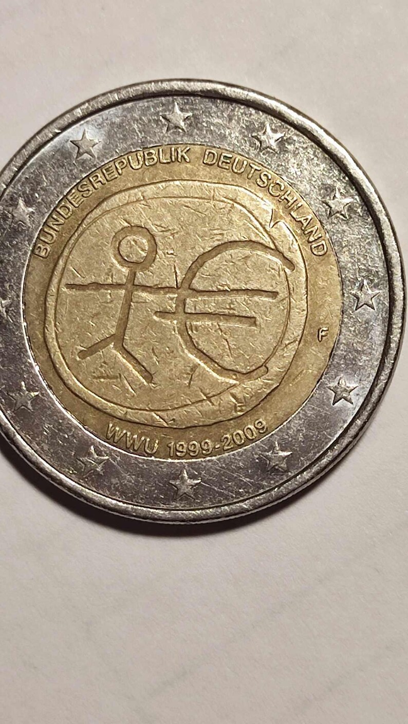 Rare 2 Euro Coin - WWU 1999-2009 F. Germany - Etsy