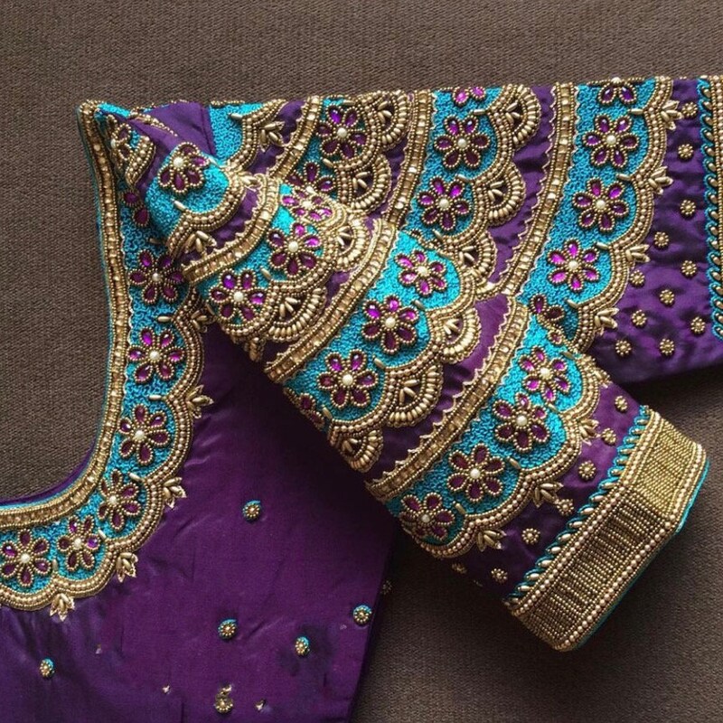 Maggam Work Blouse - Etsy