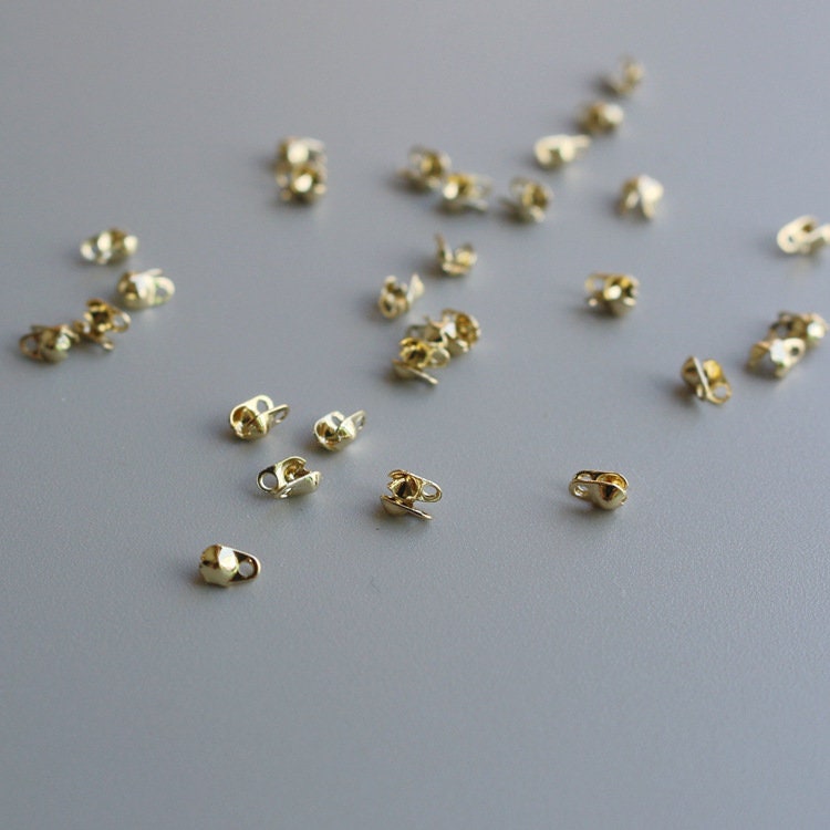 50 Pcs 14K Gold Plated Ball Chain Connectors Clasp Cord Tip - Etsy UK