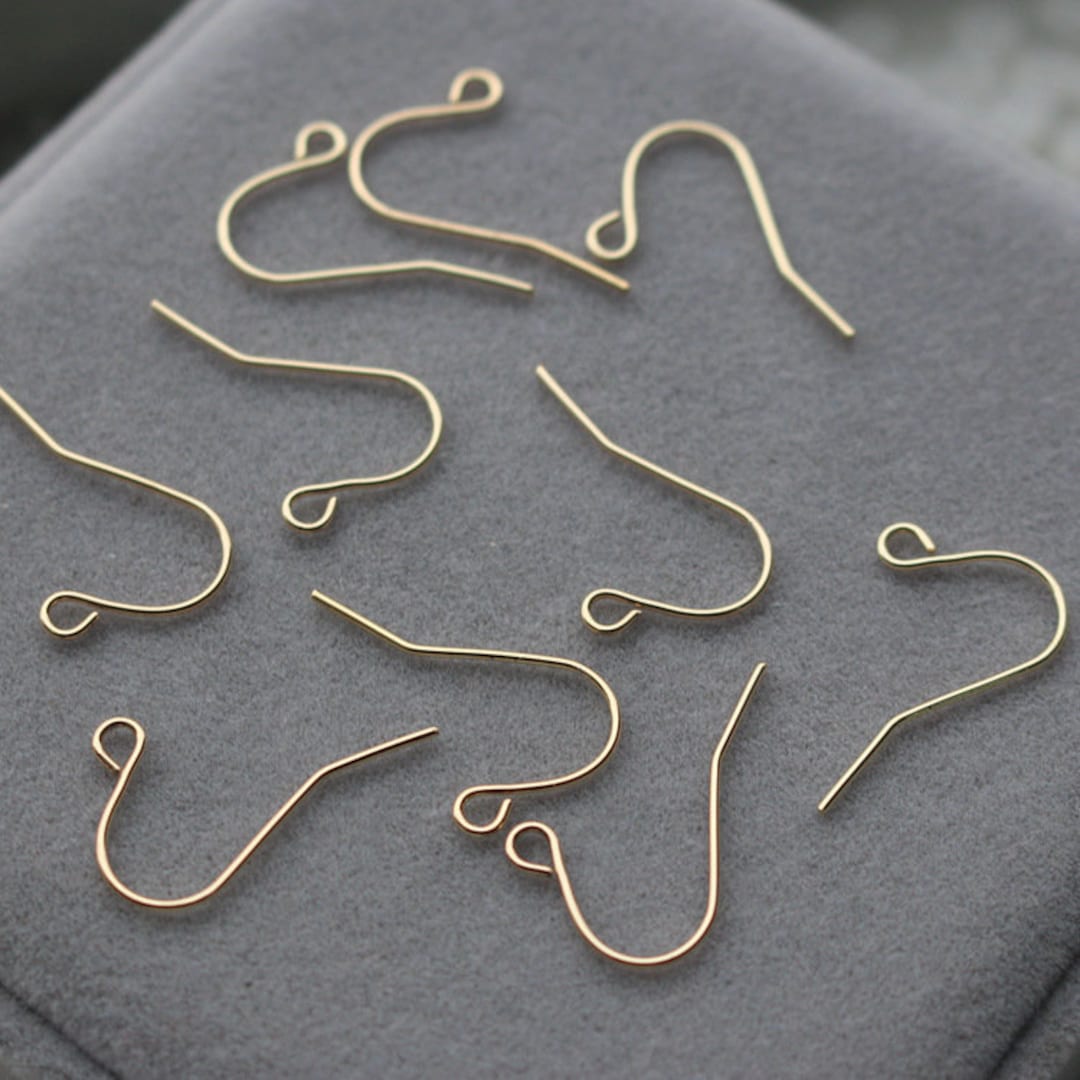 10/50/100pcs 14k Gold Plated U Shape Earring Wires With Loop - Etsy UK