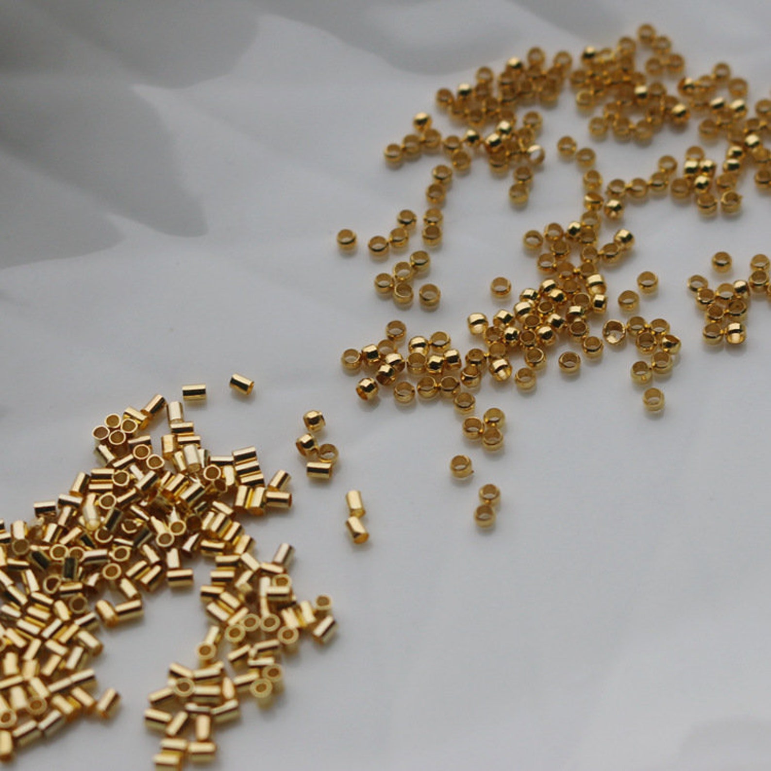 200 Pcs Gold Plated Connect Beads Tube Beads Cord End Cord - Etsy