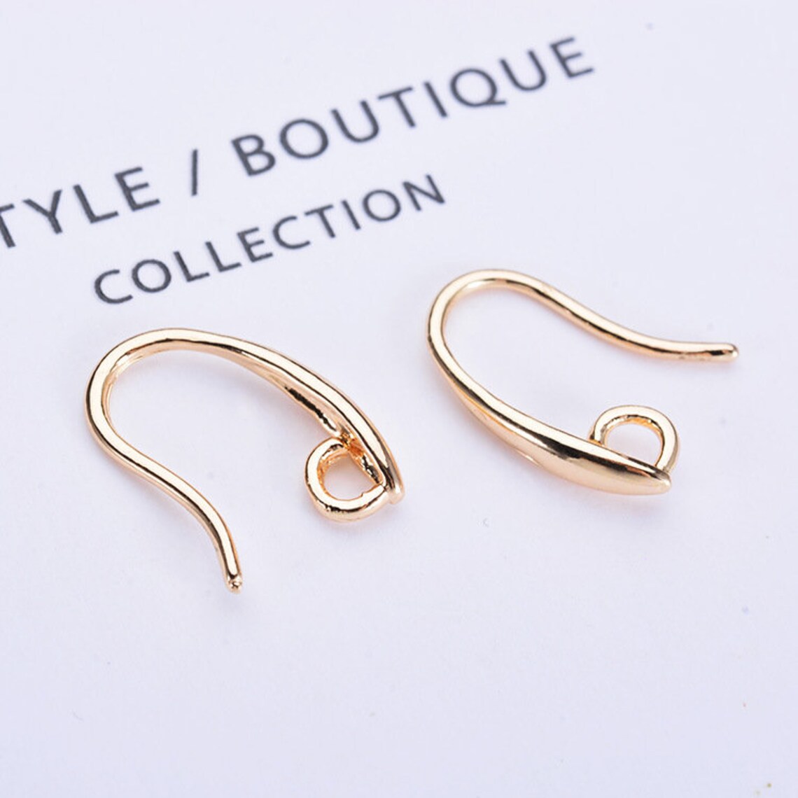 50 Pcs Gold Earring Hook With Loop Fish Hooks French Hook - Etsy