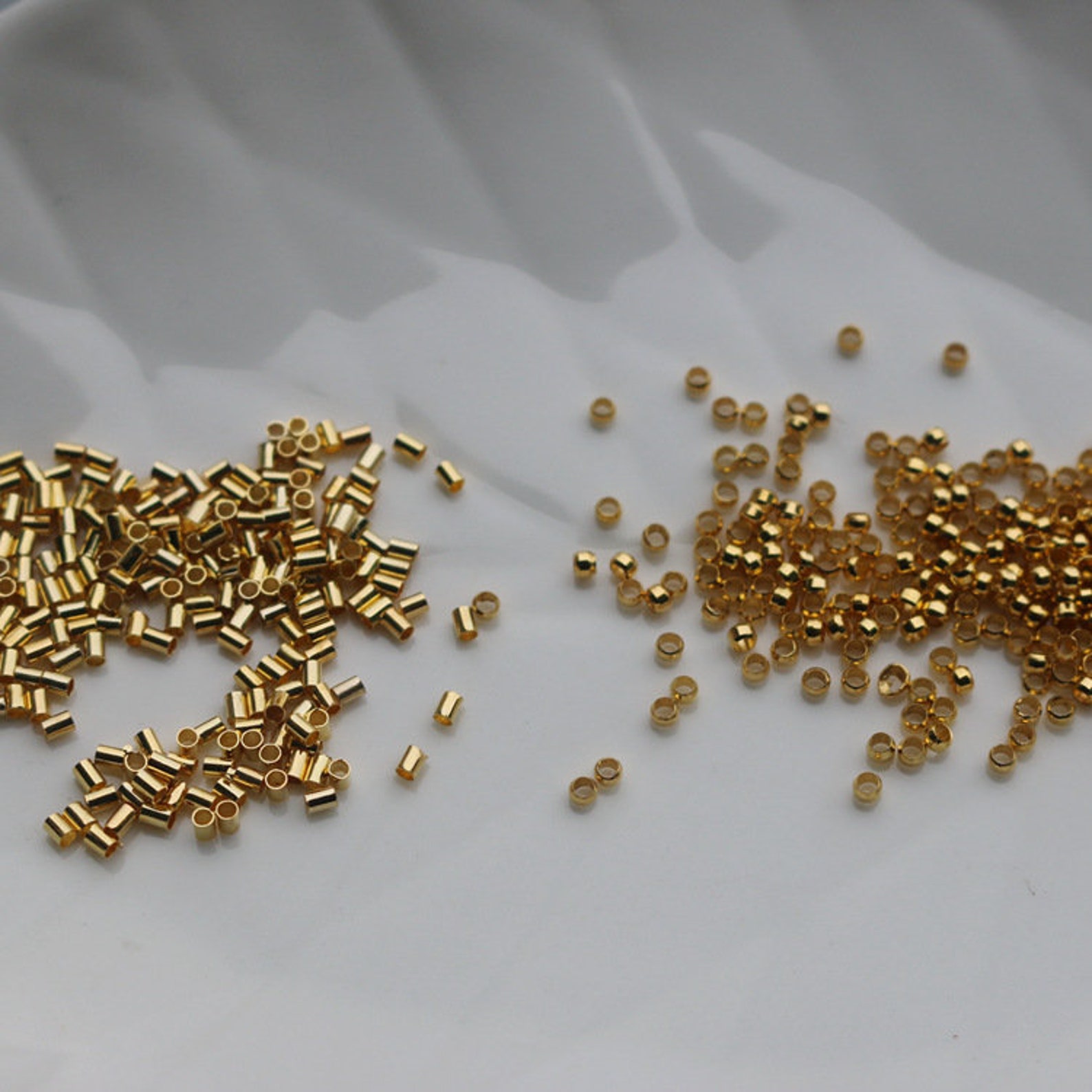 200 Pcs Gold Plated Connect Beads Tube Beads Cord End Cord - Etsy