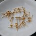20pcs 14k Gold Plated Ear Stud Posts With Cup Peg, Stud Earring Posts ...