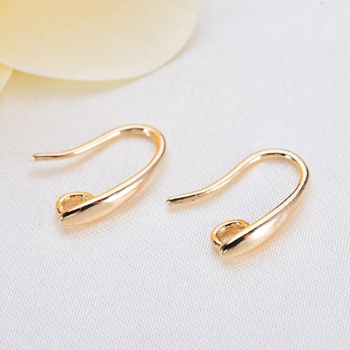 50 Pcs Gold Earring Hook With Loop Fish Hooks French Hook - Etsy