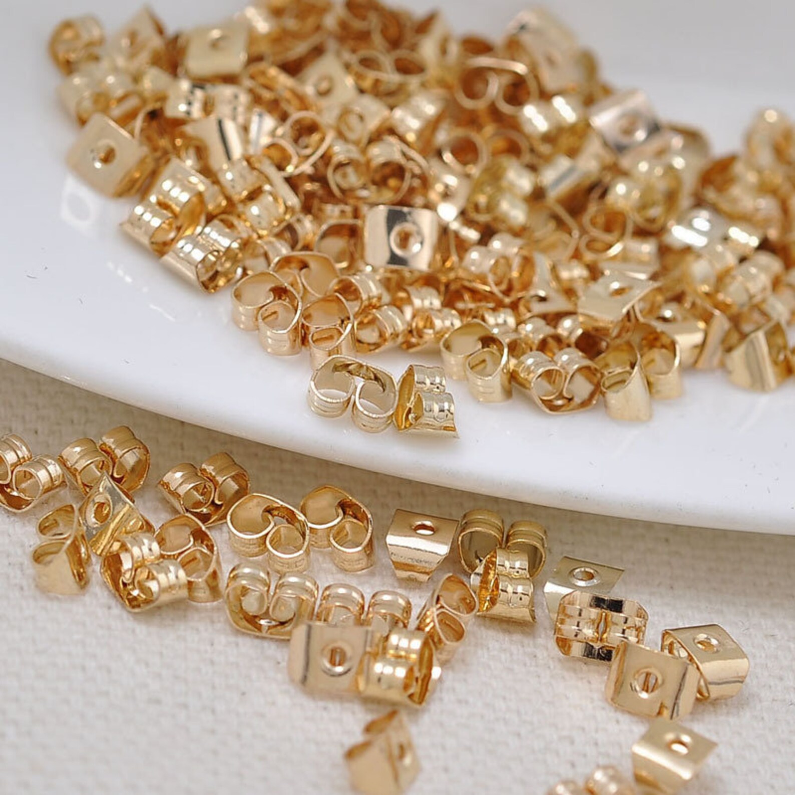 100 Pcs Gold Plated Earring Backs Gold Earring Stoppers Gold - Etsy