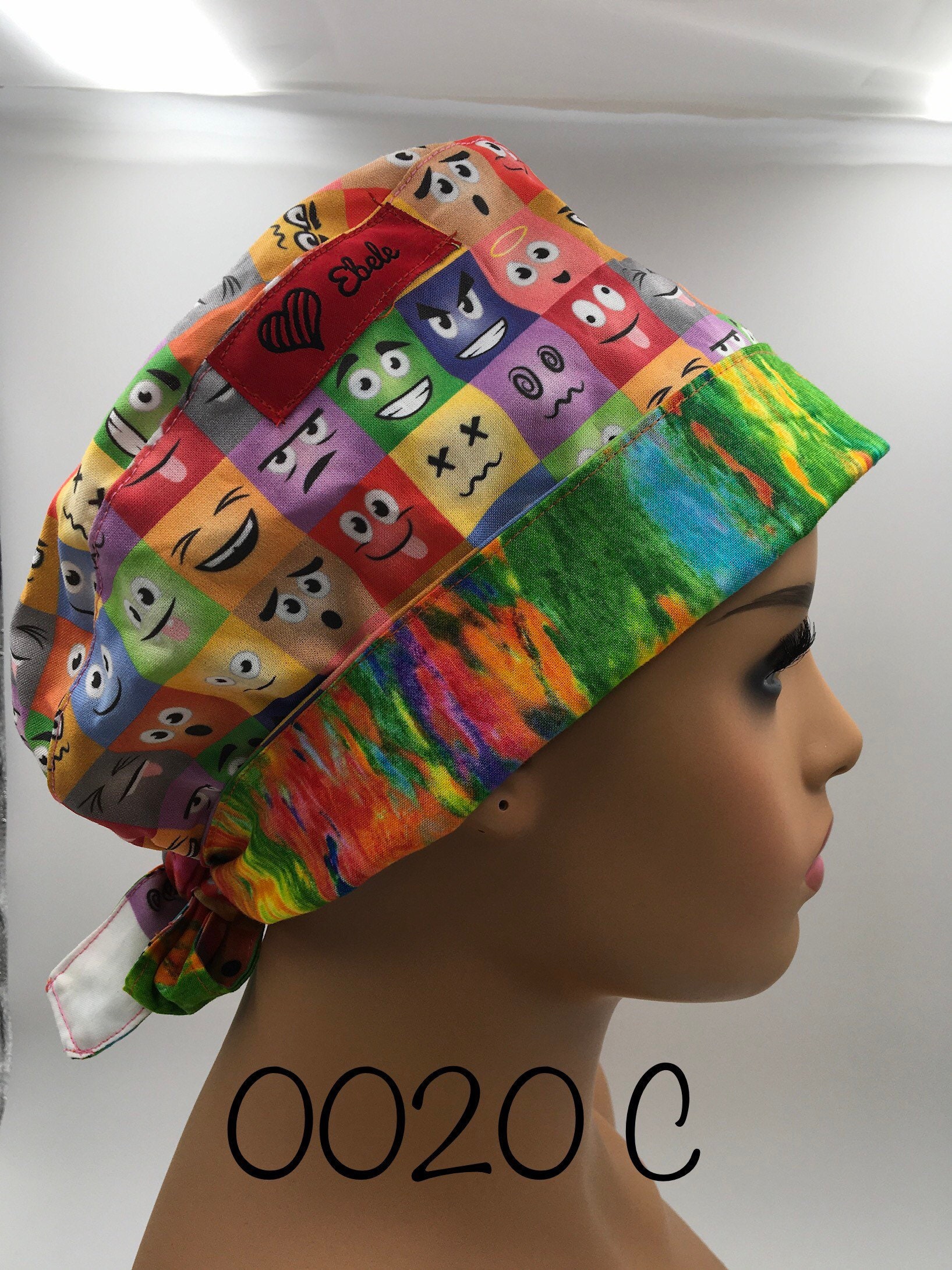 Snazzy Let’s Make Faces. Faces Emoji Motif Scrub Hats.regular Size. - Etsy