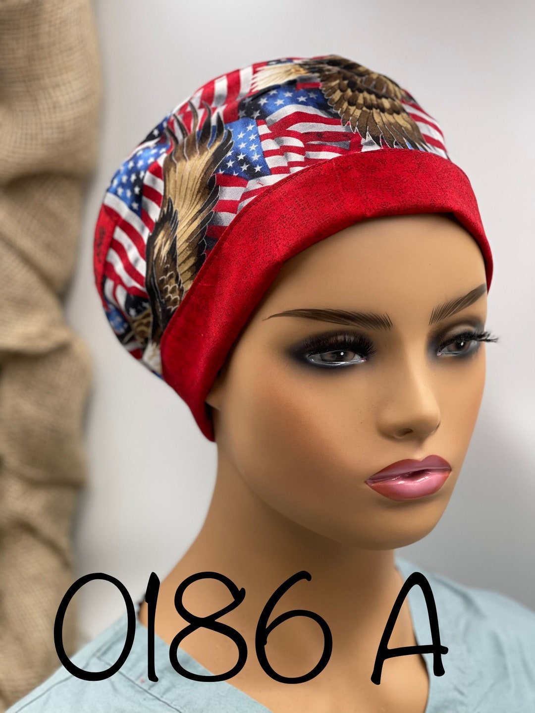 Show Your True Colors. Patriotic Red, Blue and White! Eagle Scrub Caps ...