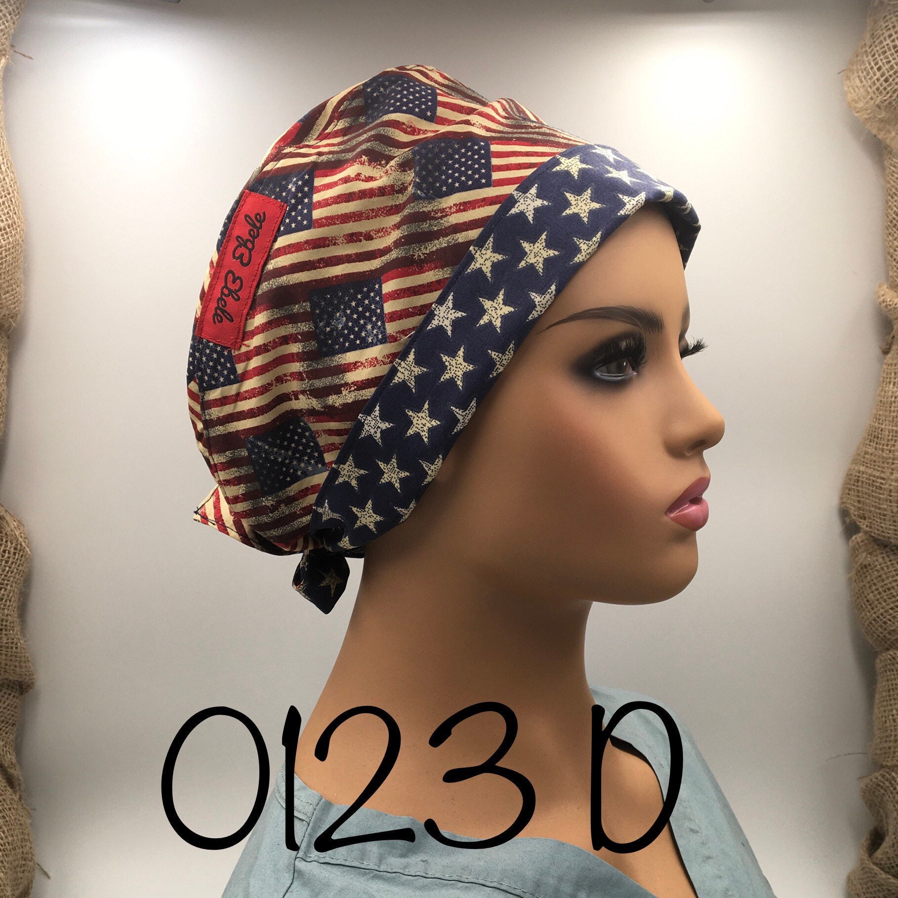 Patriotic and Snazzy Scrub Caps in Red,blue and White. Regular Size. - Etsy