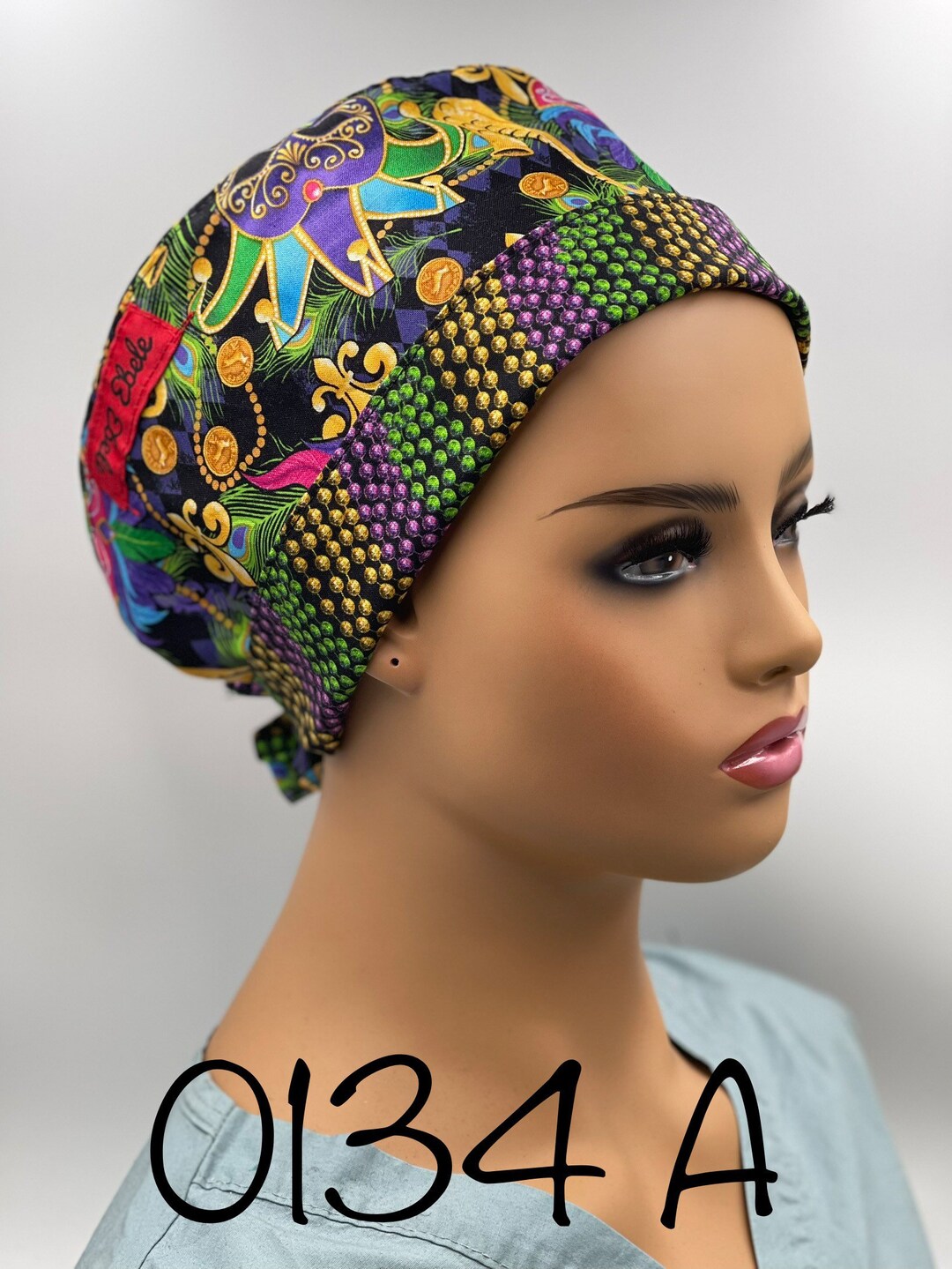 Snazzy Mardi Gras Scrub Cap. Join the Parade! Louisiana/jazz.masks ...