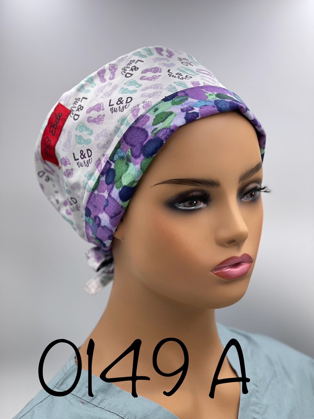 Obgyn/l&d Nurse Scrub Caps. Different Fabrics Snazzy Scrub Cap. Size ...