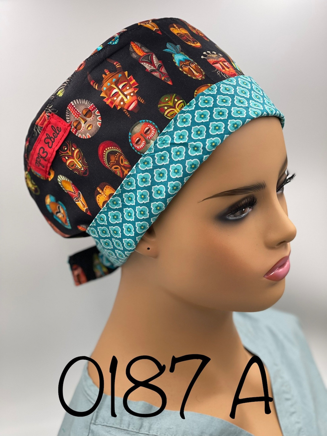 African Art Scrub Caps. African Masks. Black History Caps. Long Hair ...