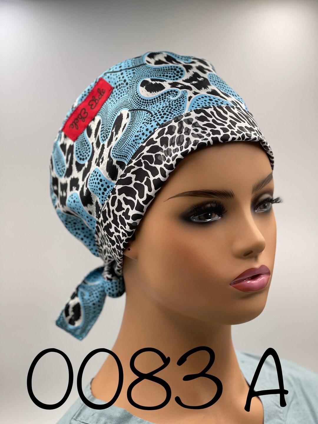 Snow Leopard Scrub Cap.all 3 Sizes. - Etsy