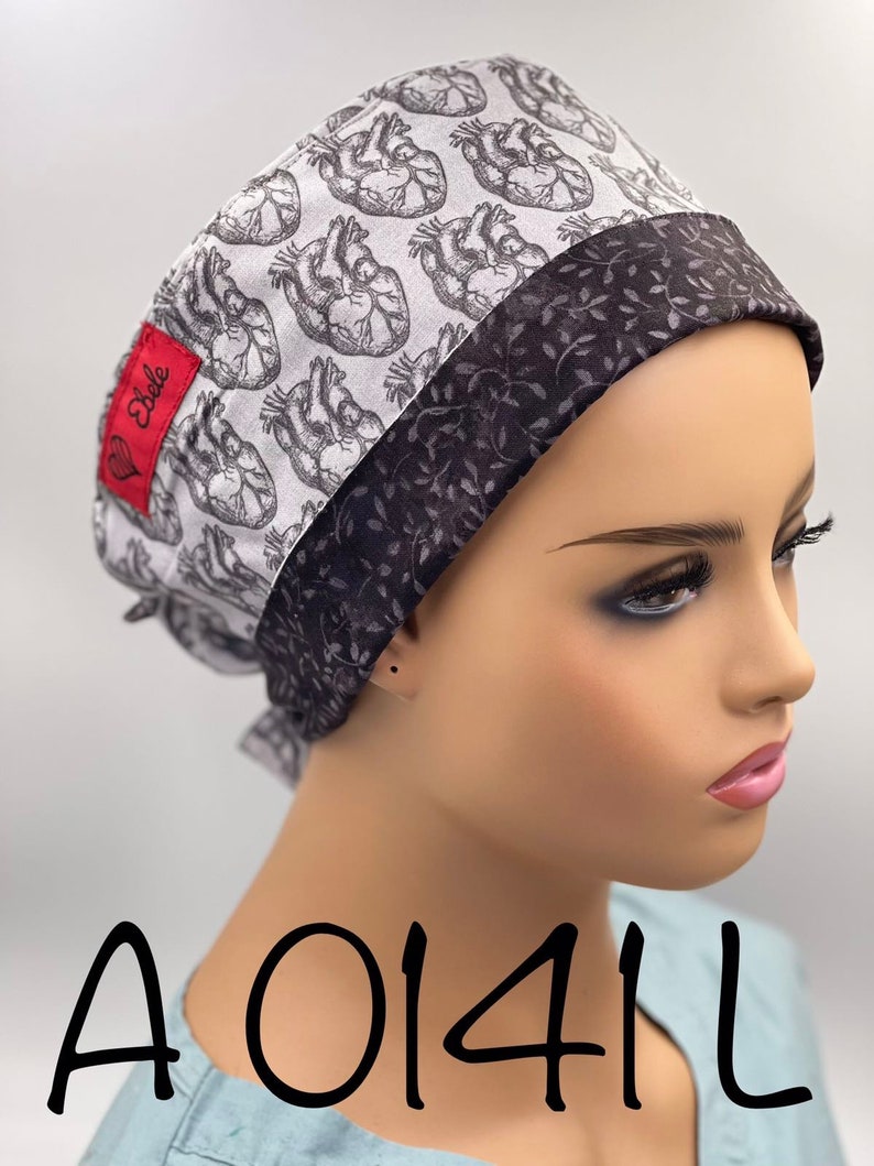 Anatomic Body Parts Scrub Caps. Hearts,lungs and Brains Caps. Hearts ...