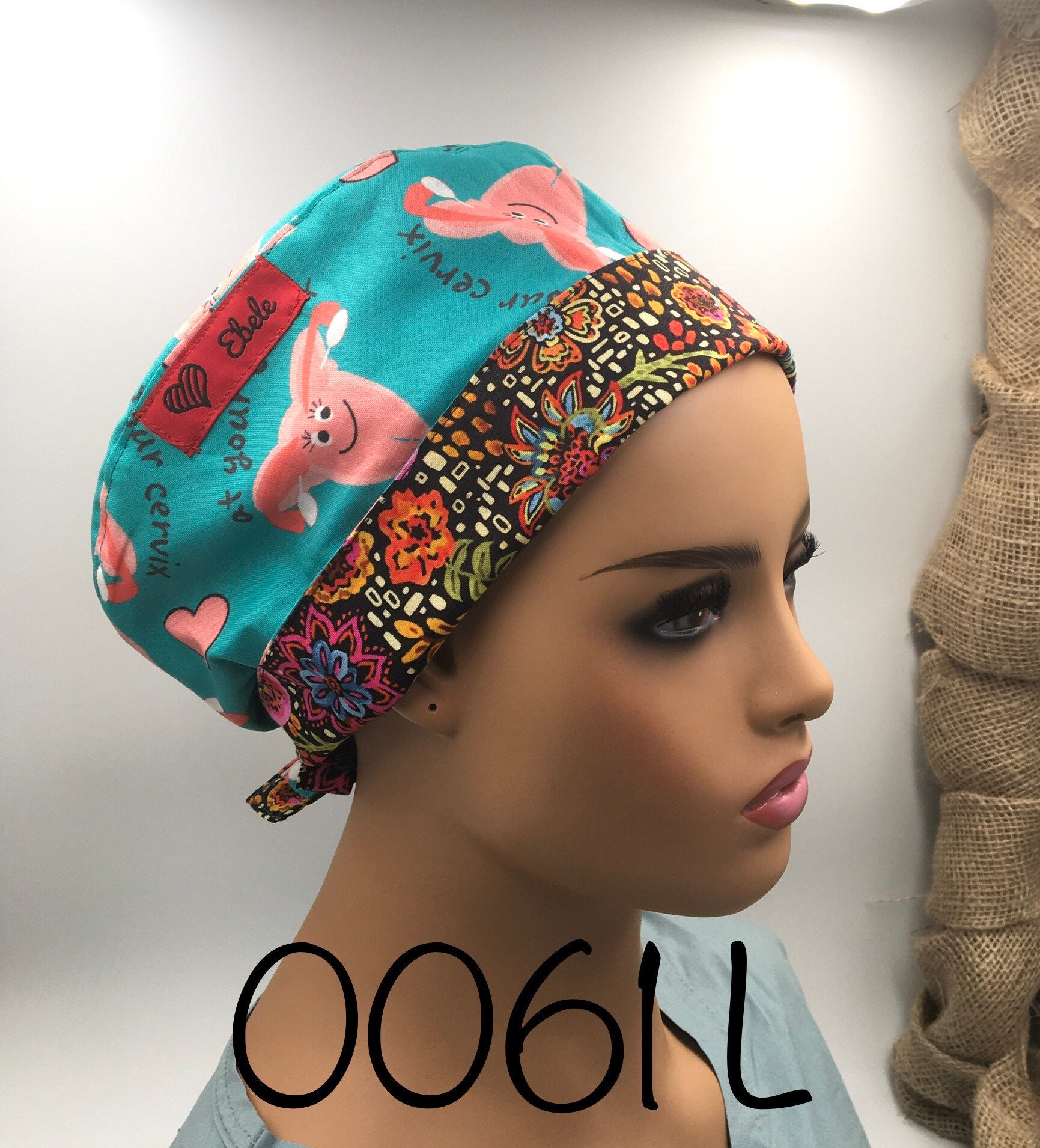 At Your Cervix In Your Uterus Cheeky Tie Back Scrub Cap Etsy