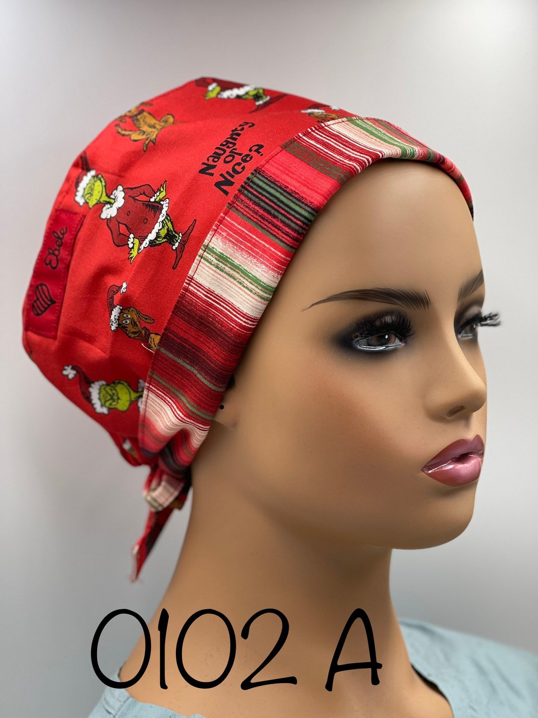 The Grinch Scrub Caps. Grinch Grinching. Regular Size Snazzy Christmas ...