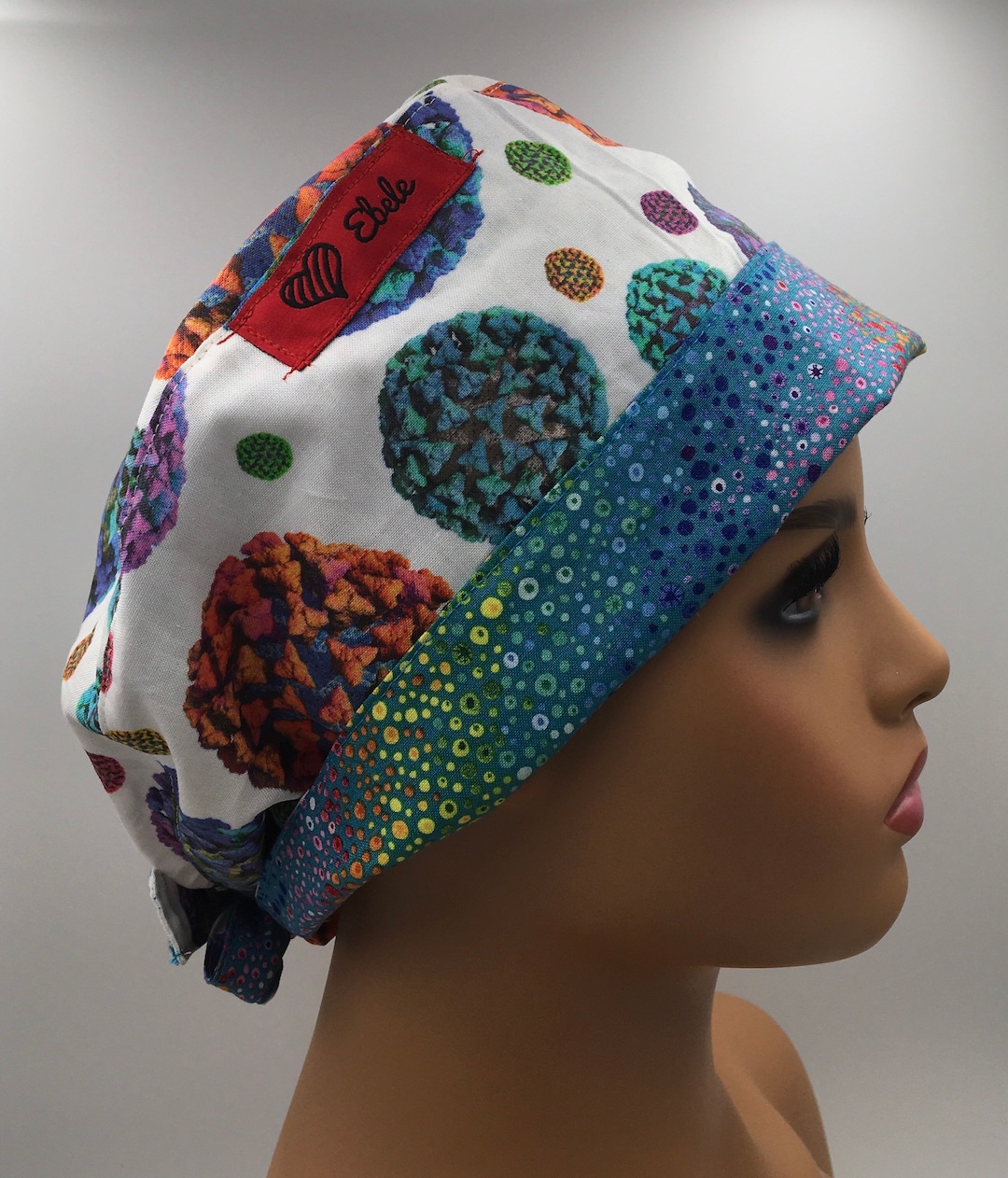 Bacteria and Virus Unisex Tie Back Scrub Caps. Snazzy and Fun.present ...