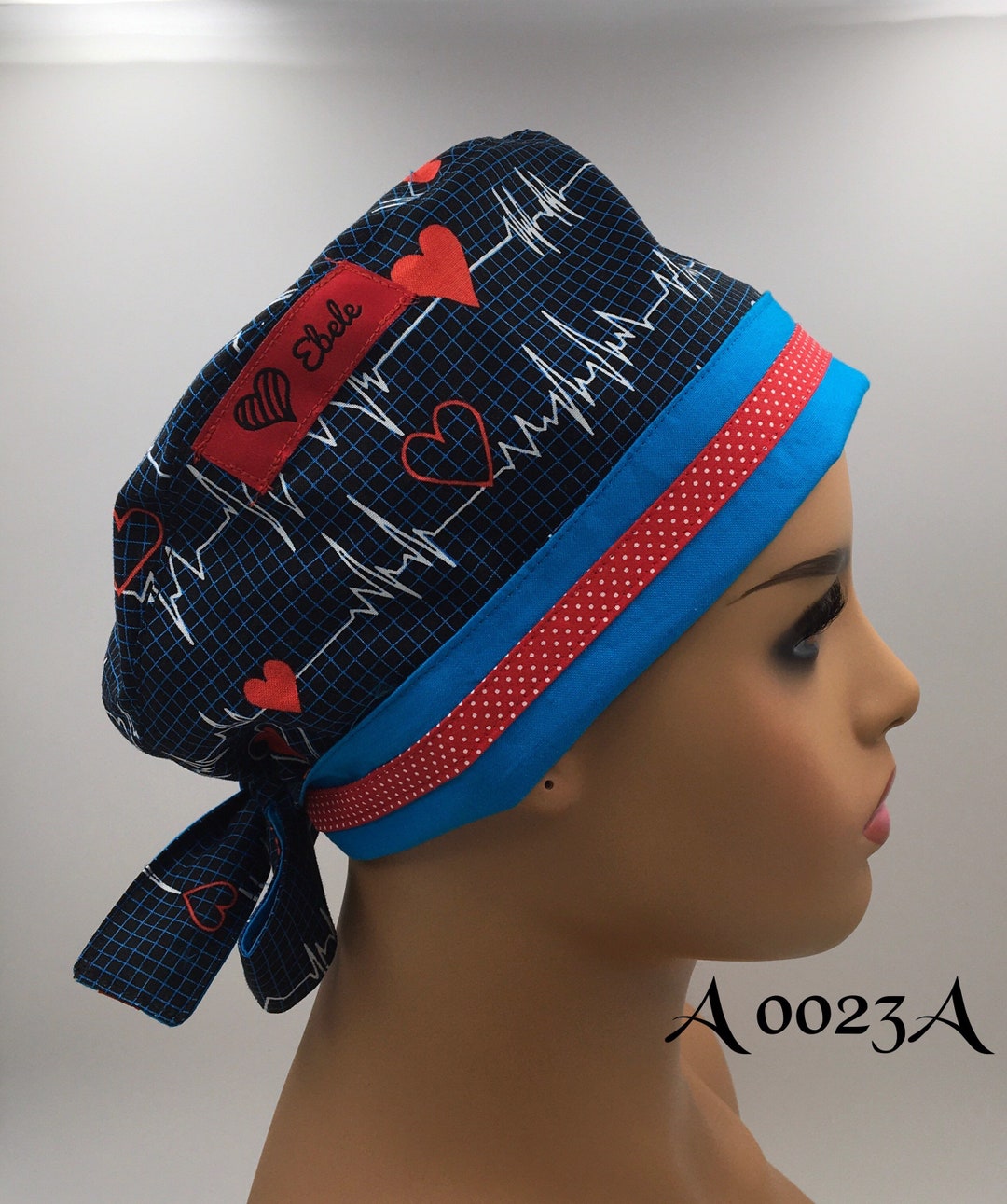 Snazzy EKG Scrub Caps. EKG Interpreted My Way Valentines Caps ...