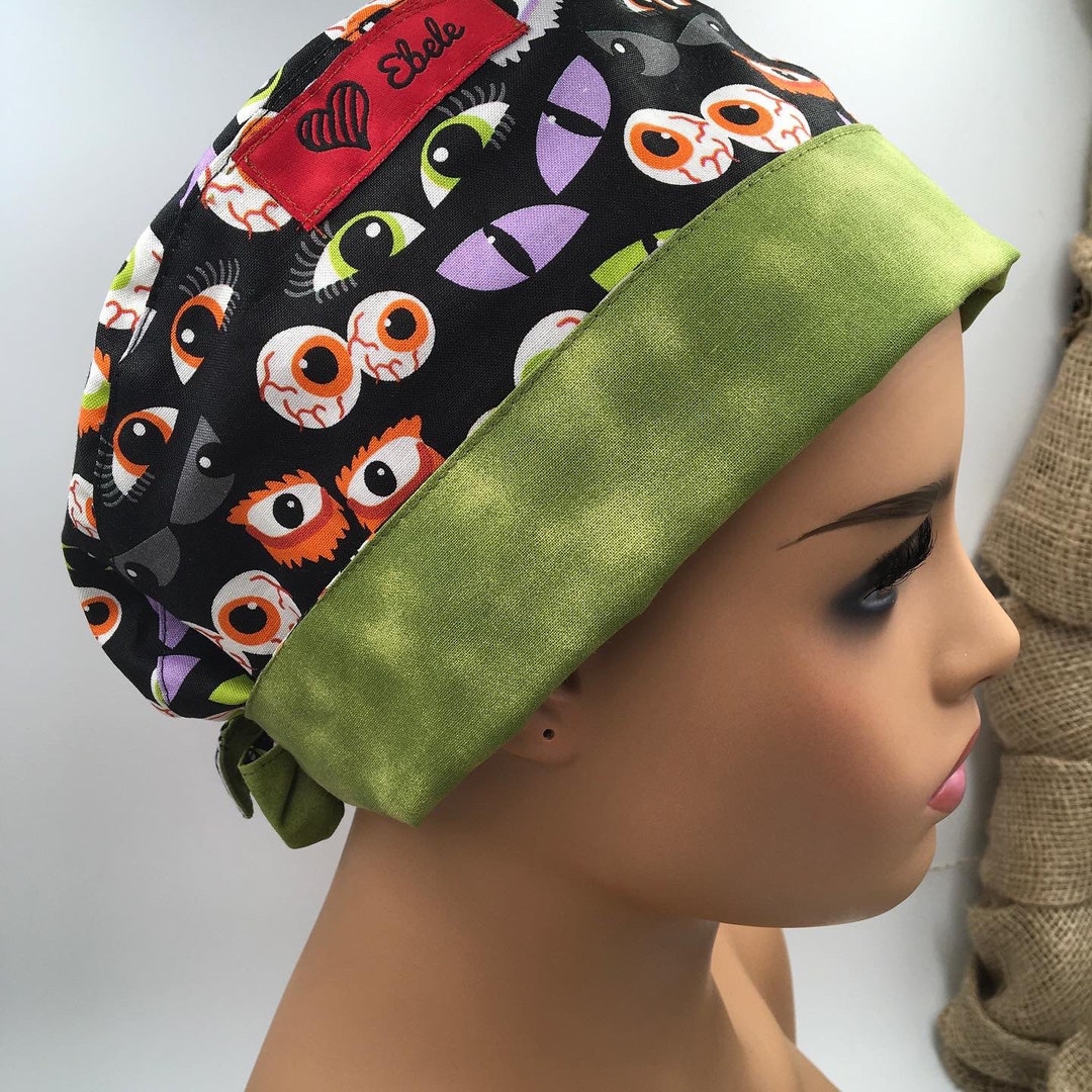 Halloween Eye See you, Boo boo bash scrub caps. Tamaño regular. - Etsy ...