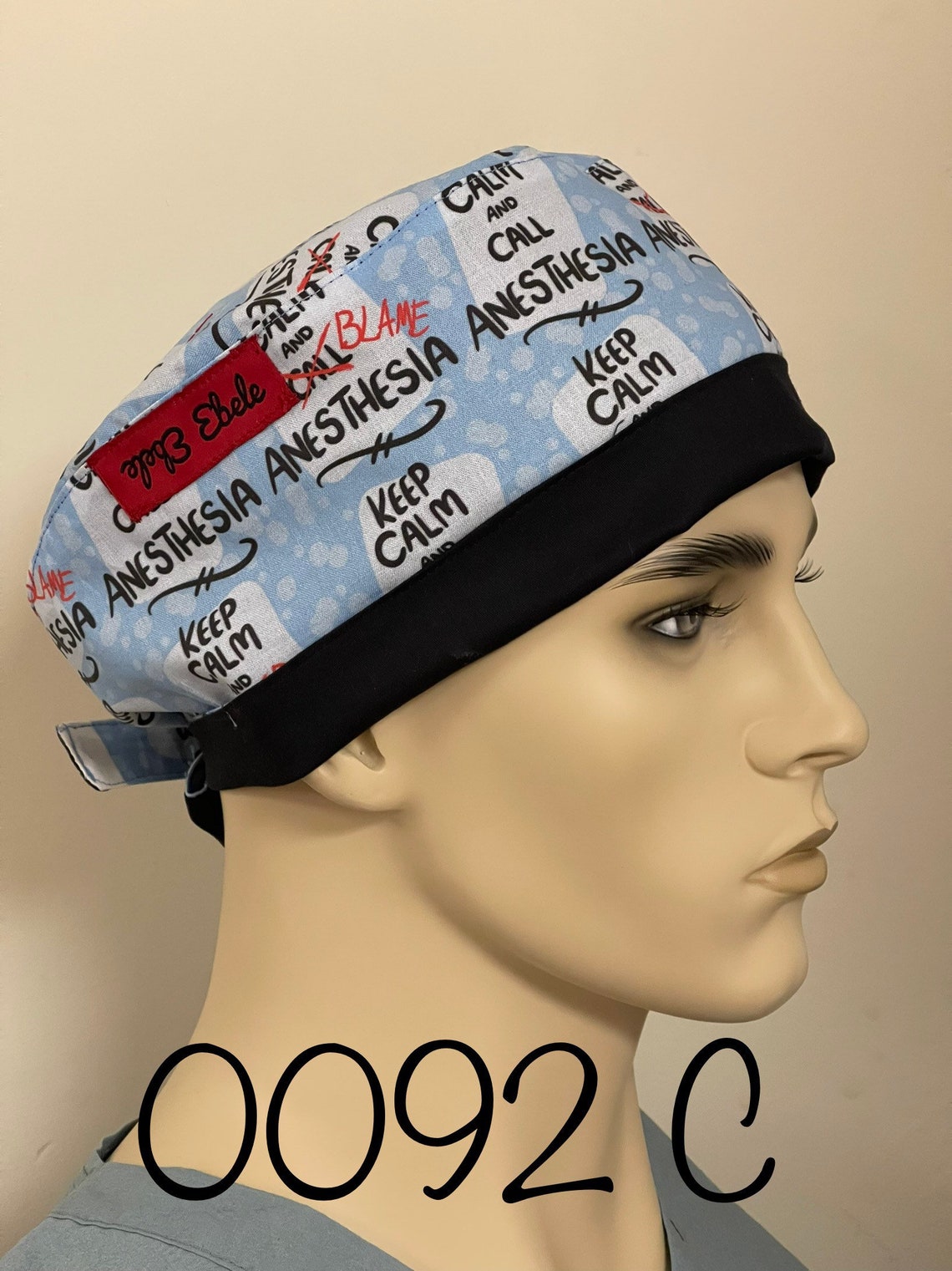 Anesthesia Stat Blame Anesthesia .propofol Print Snazzy Scrub Cap Size ...