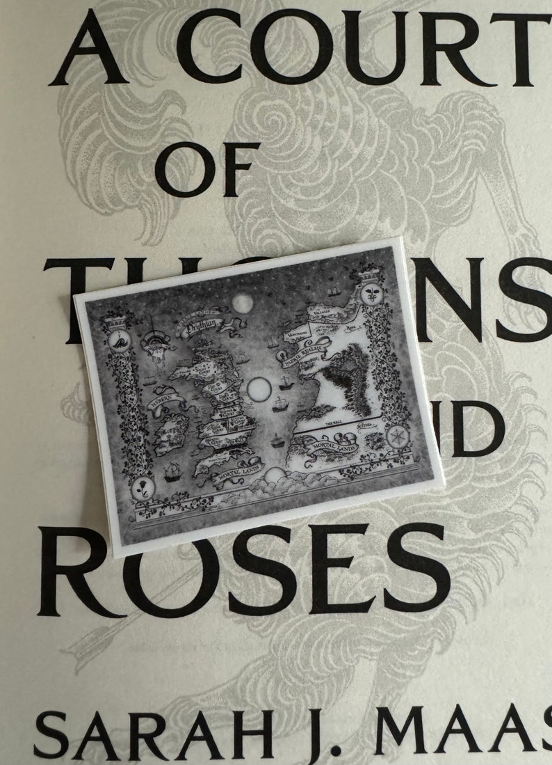 ACOTAR Map Sticker, Book, Reading, Stickers, A Court of Thorns and ...