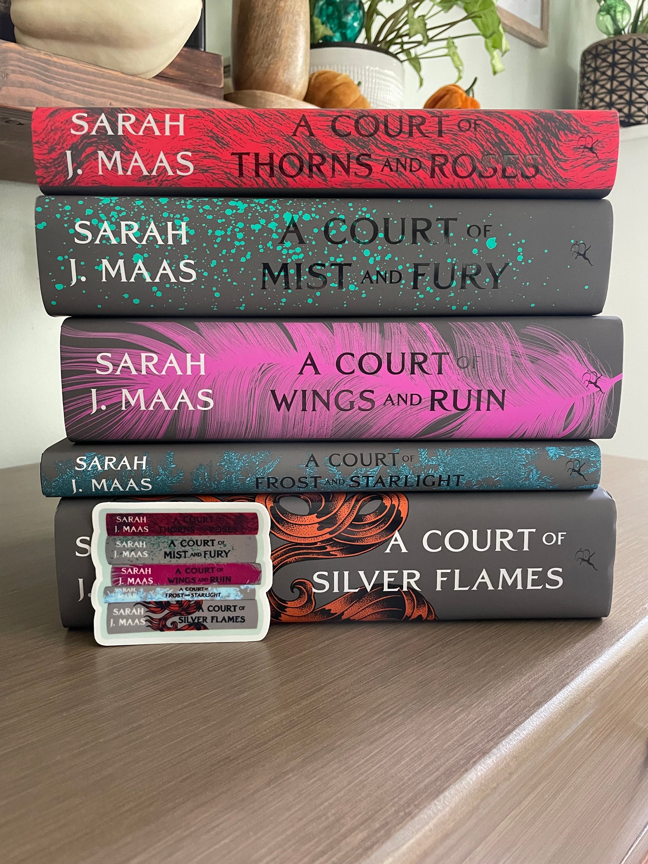 ACOTAR Book Stack Sticker Waterproof, Dishwasher Safe A Court Of ...