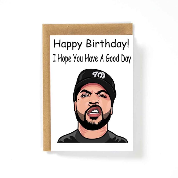 Ice Cube Happy Birthday Card - Etsy