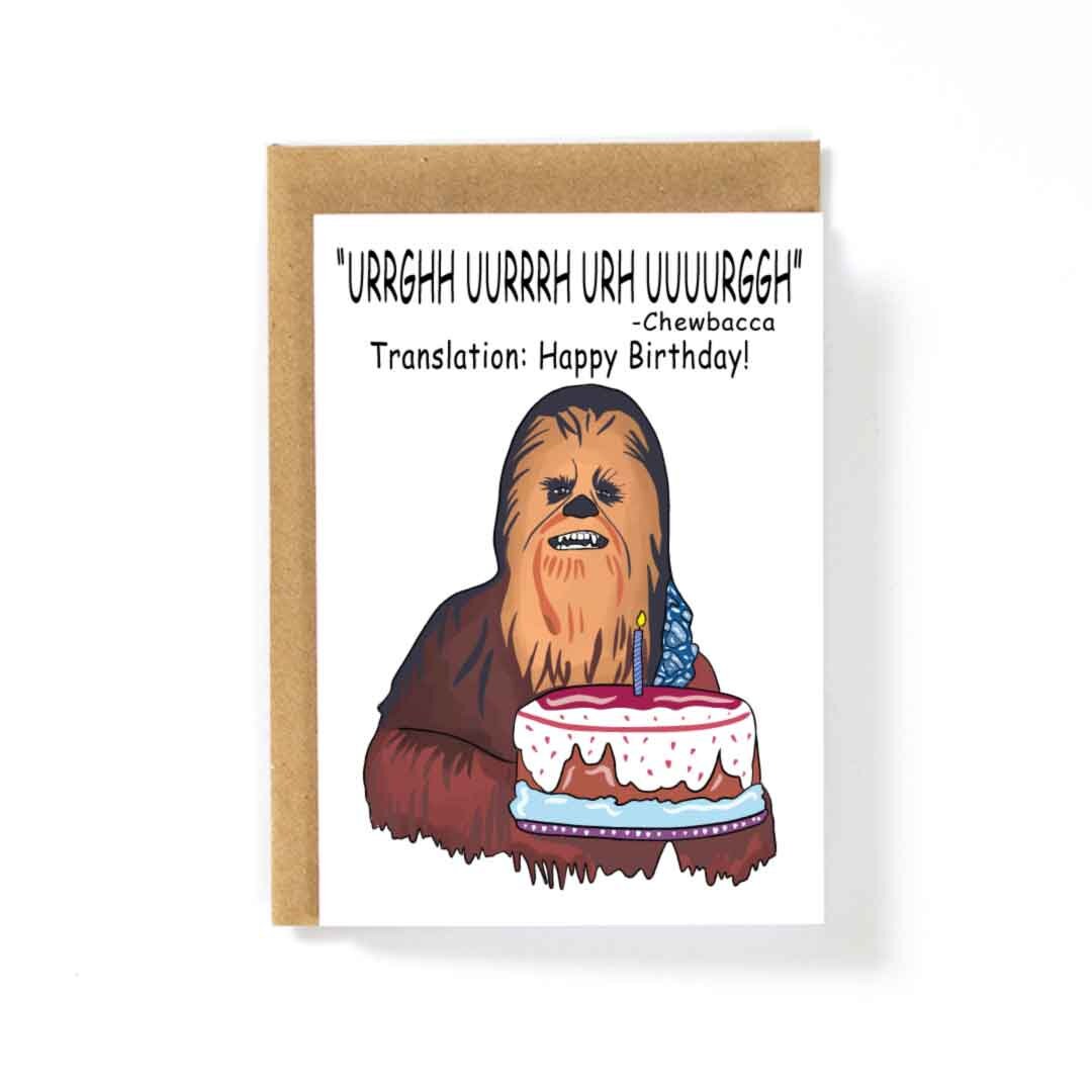 Chewy Star Wars Happy Birthday Card - Etsy