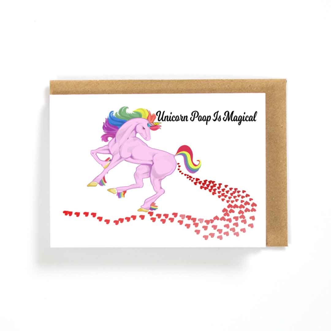 Unicorn Poop Card - Etsy