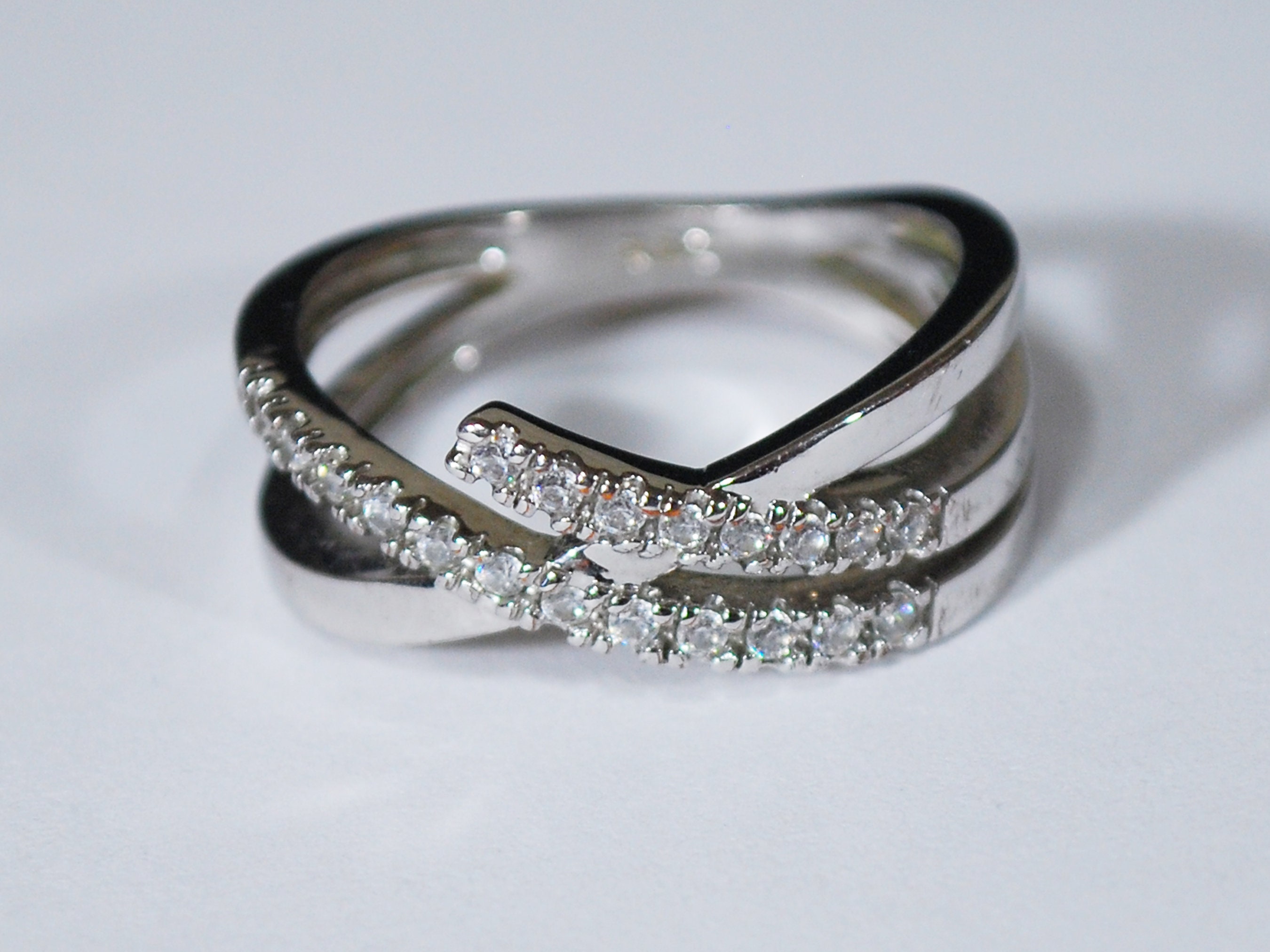 RSC RING With Silver Tone Band and Cubic Zirconia Settings. - Etsy