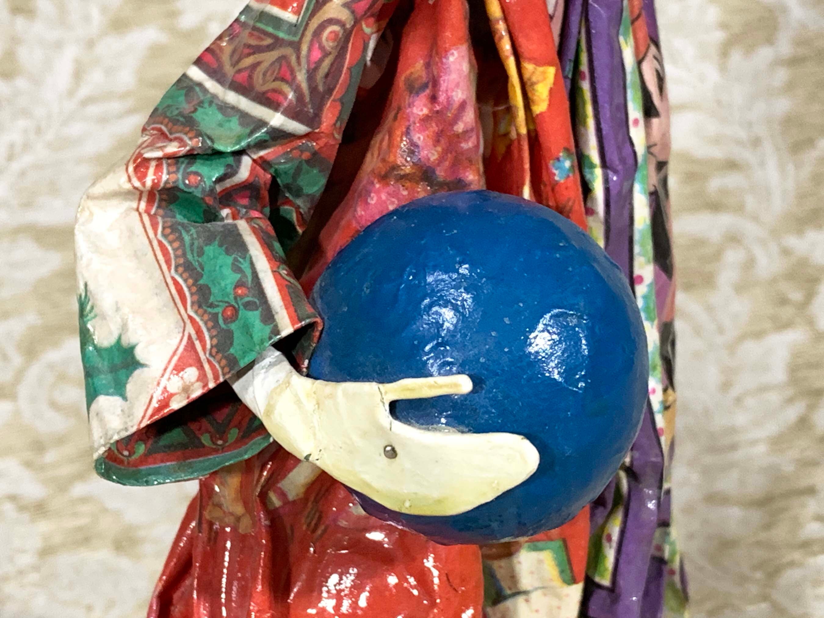 1980s Colorful Handmade Paper Mache Clown Sculpture - Etsy