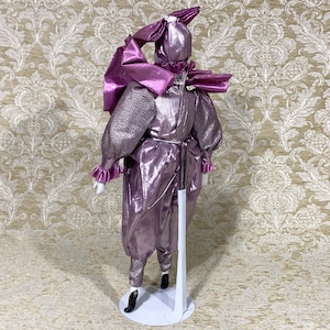 Vintage Porcelain French Pierott Clown in Pink and Dark Mauve - Etsy