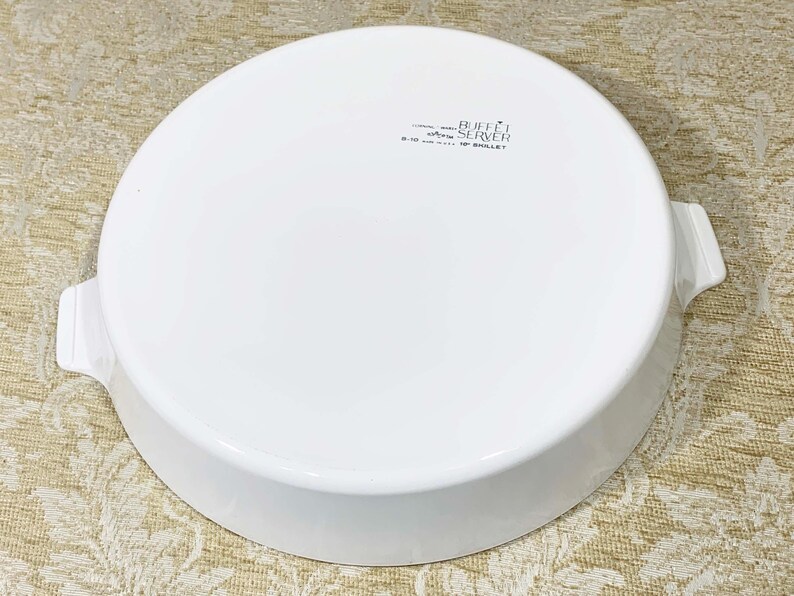 Vintage White Corning Ware Buffet Server Skillet - Etsy