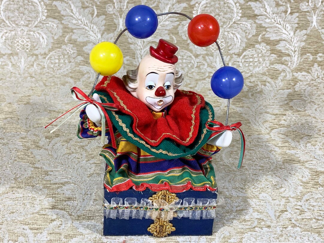 Animated and Musical Juggling Clown Music Box - Etsy