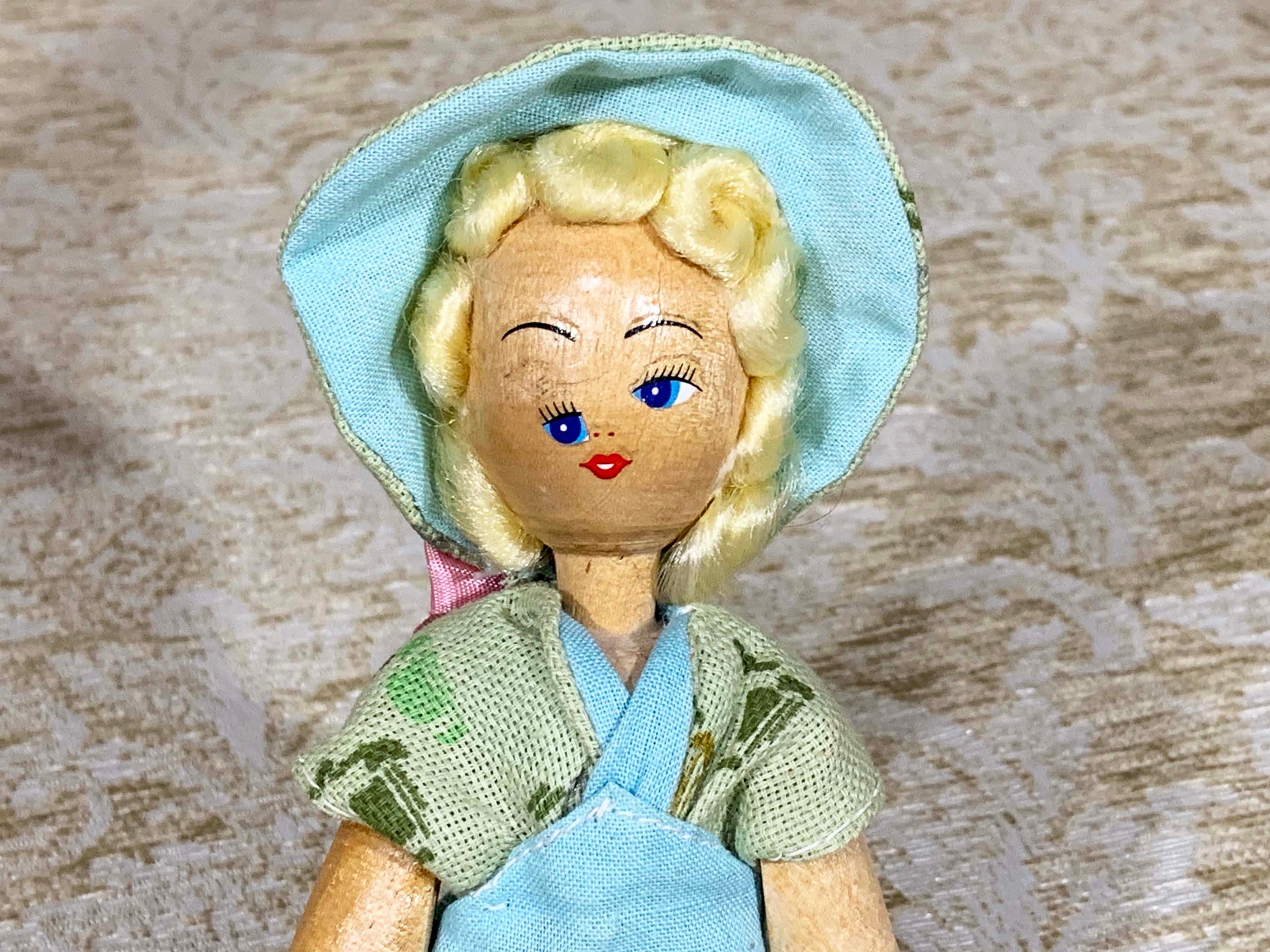 Two 1950s Polish Wooden Peg Dolls, a Boy and a Girl - Etsy