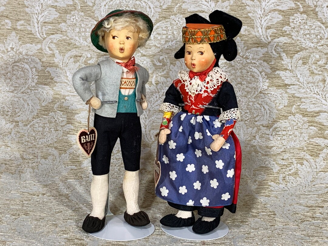 Baitz 1940s Austrian Whistler Dolls, Set of 2 - Etsy