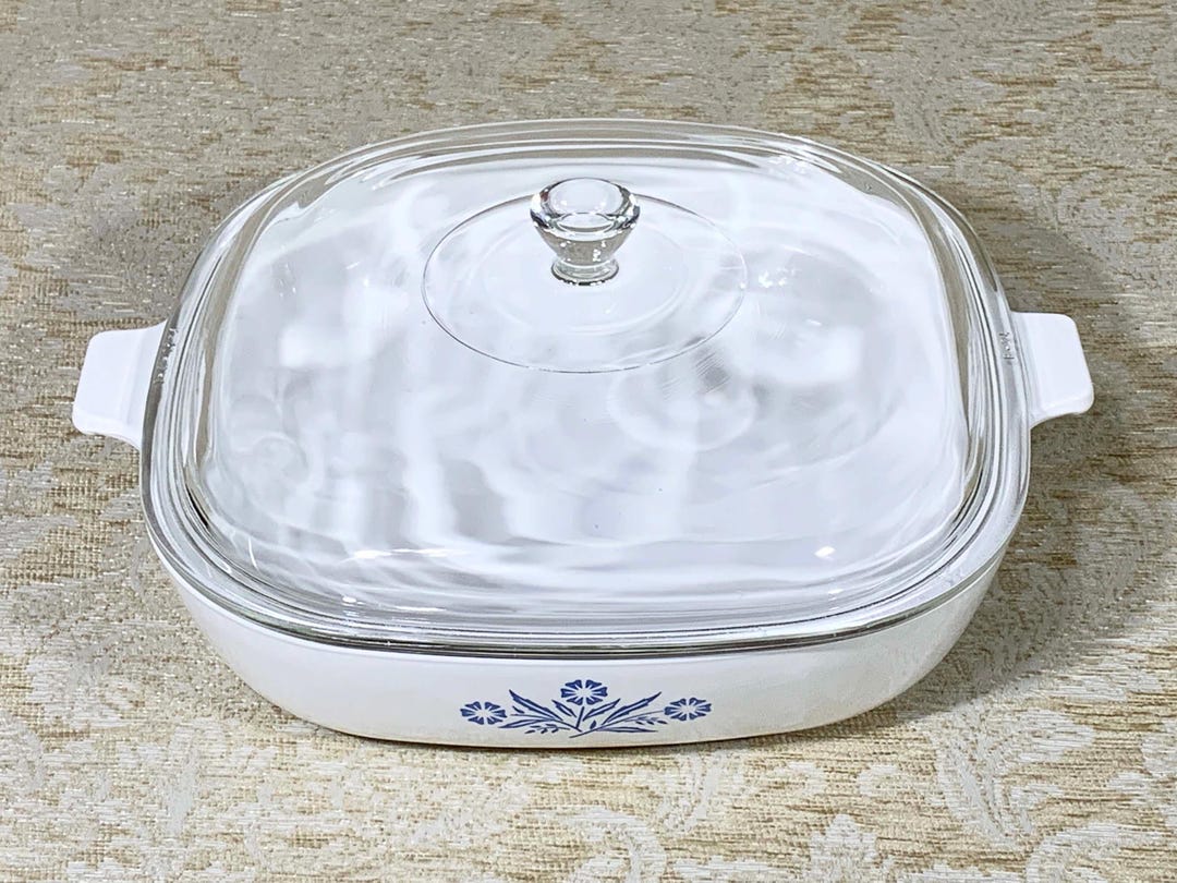 Corning Ware Blue Cornflower 10 Inch Casserole Dish With Lid - Etsy