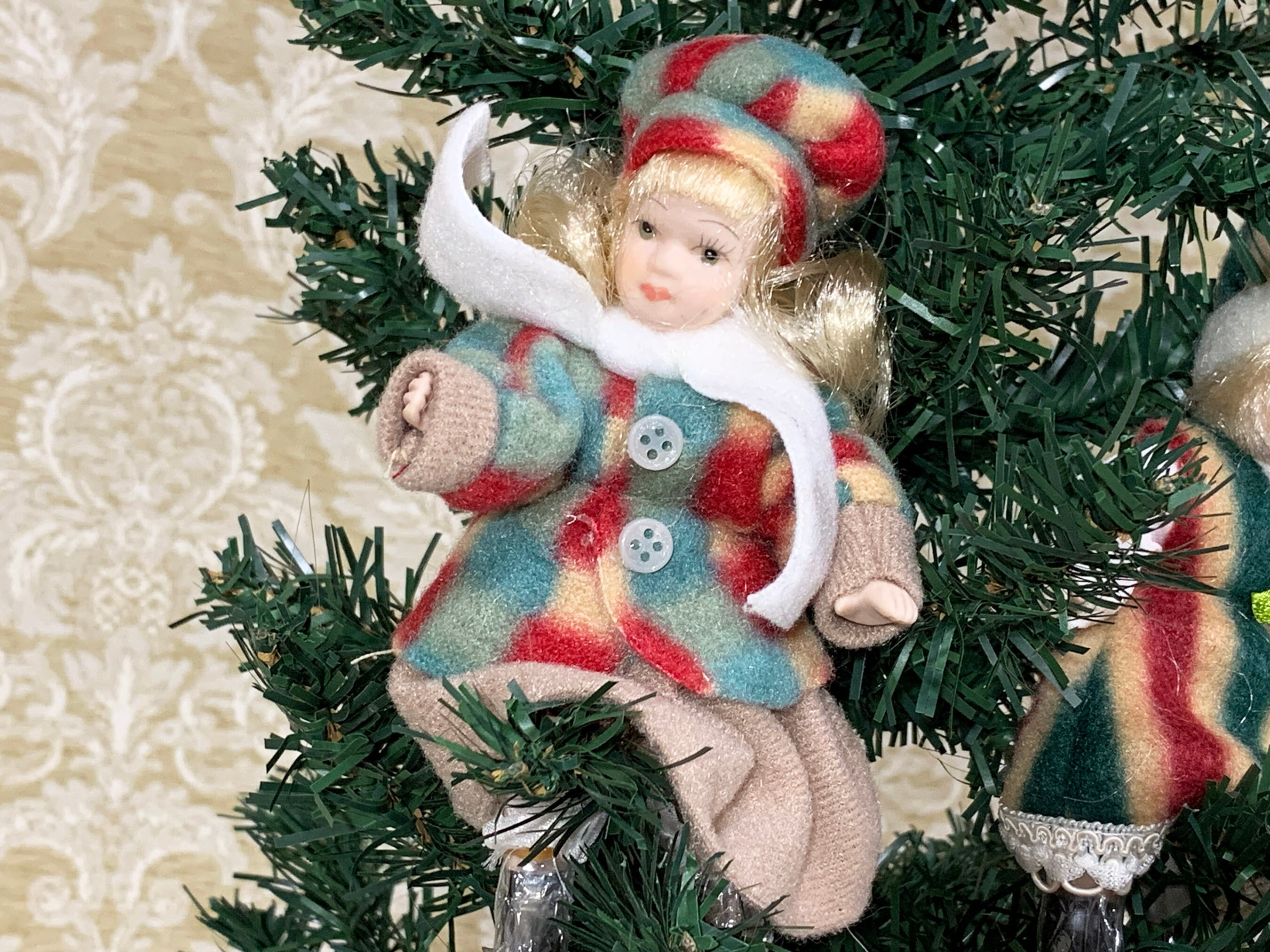 Set of 5 Miniature Porcelain Dolls Christmas Tree Ornaments Item 5 - Etsy