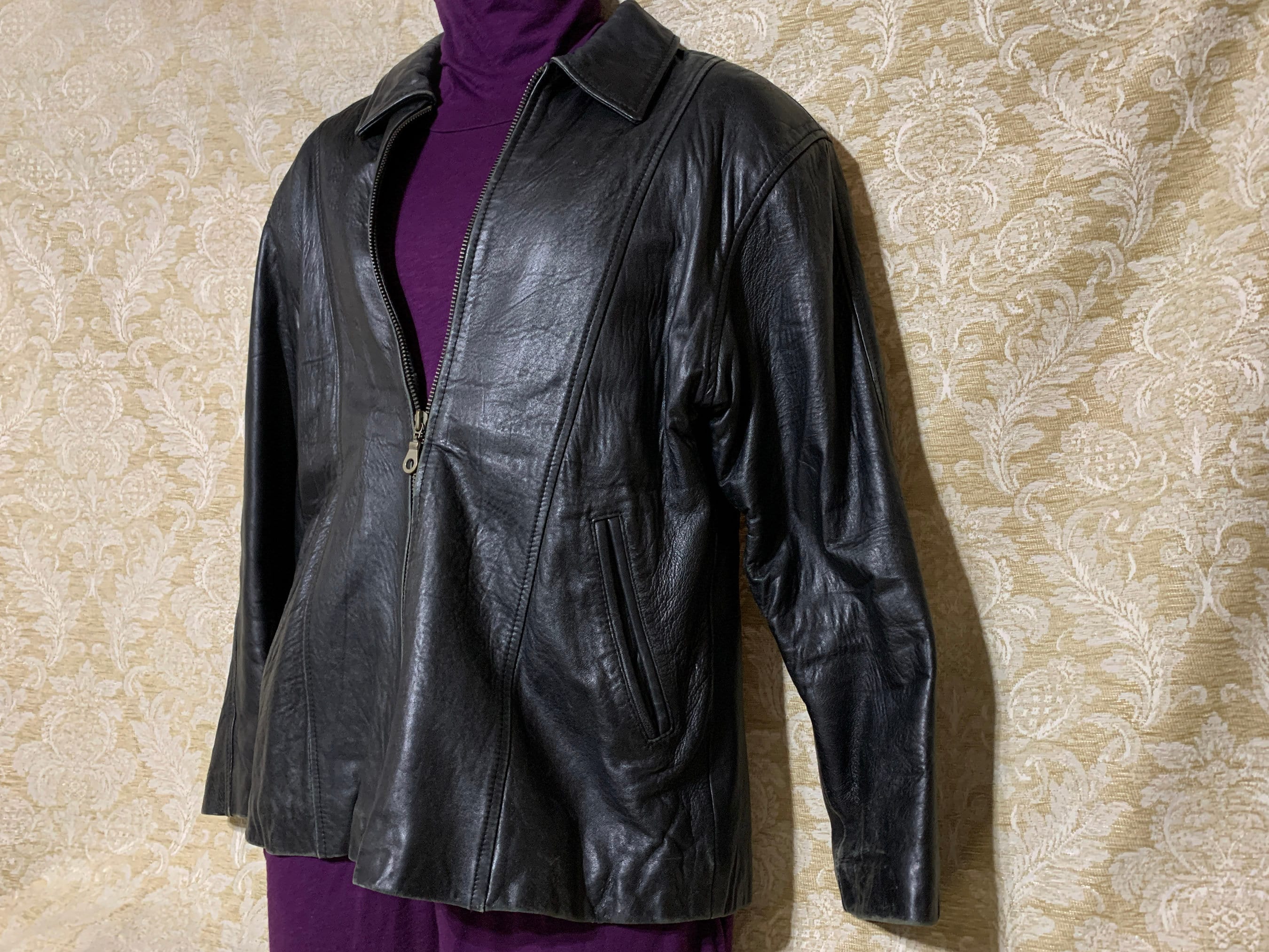 1980s Genuine Leather Jacket From the Tanya Collection - Etsy