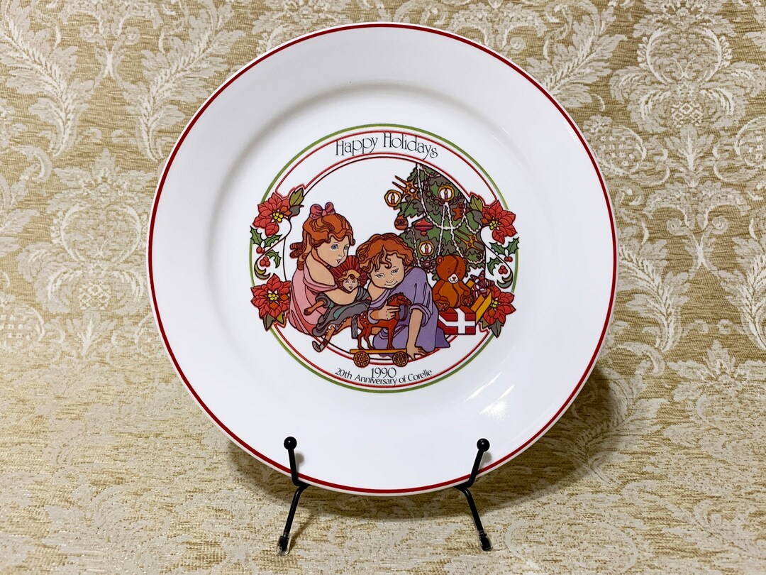 20th Anniversary Corelle Christmas Display Plate - Etsy