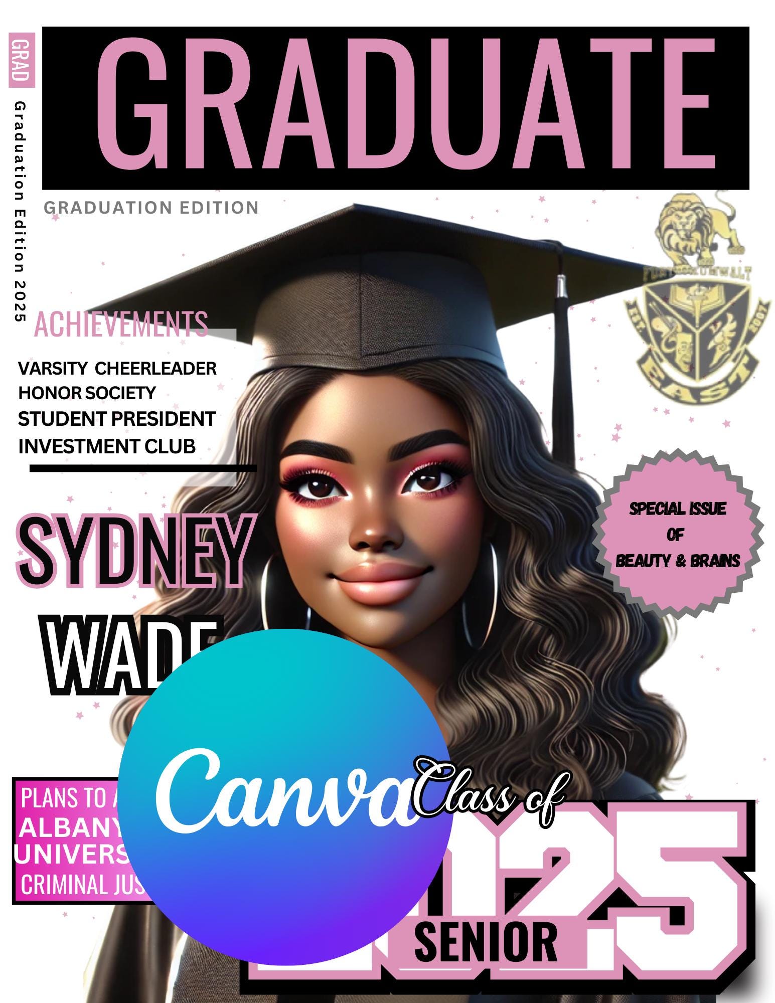 2025 GRADUATION MAGAZINE COVER Canva - Etsy