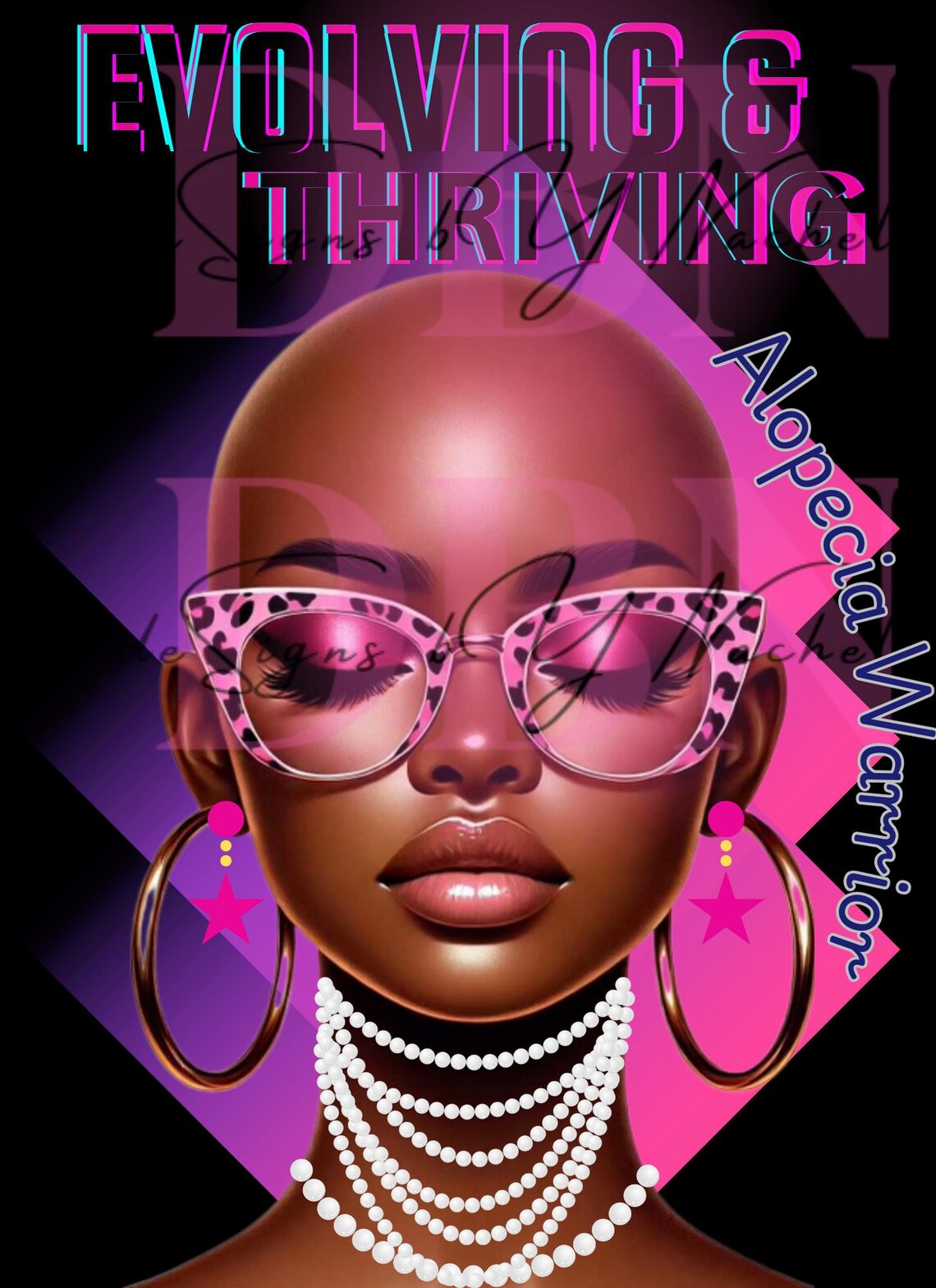Alopecia Awareness PNG Bundle, Warrior Design (digital Download) - Etsy